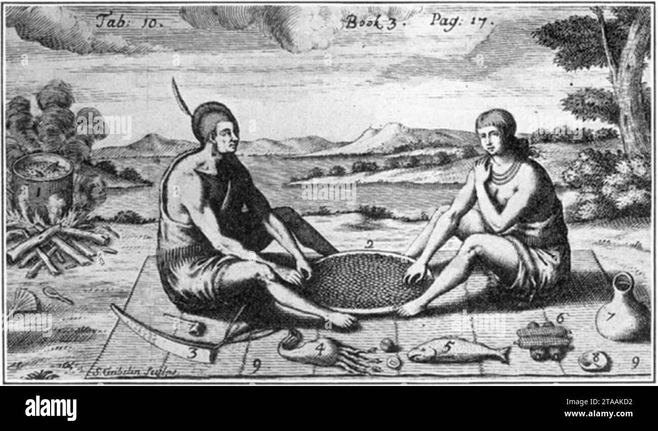 Virginia Indians with Tomahawk Stock Photo - Alamy