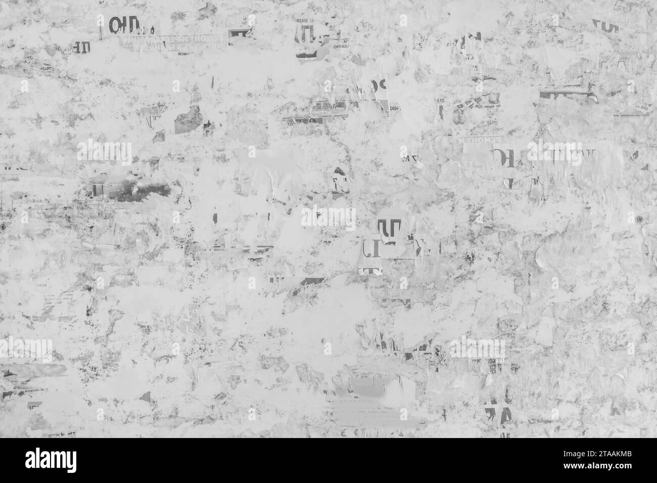 Old black white dirty tattered paper bulletin board surface texture ...