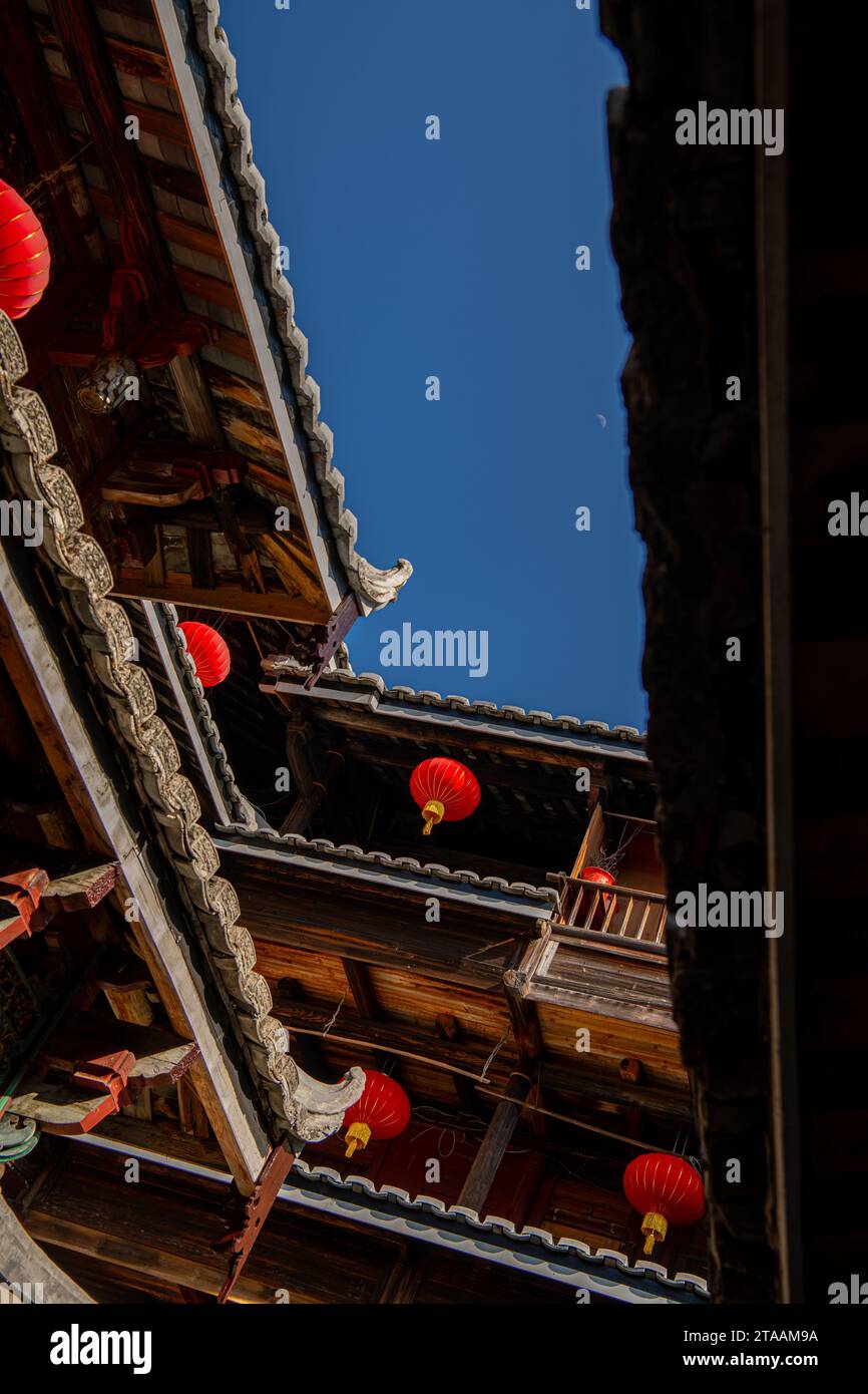 Picture Inside of a Tulou. Photo inside of the Hekeng tulou cluster ...