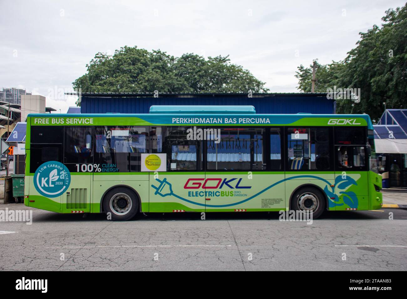 GOKL, a free electric bus service at Kuala Lumpur, Malaysia. The ...