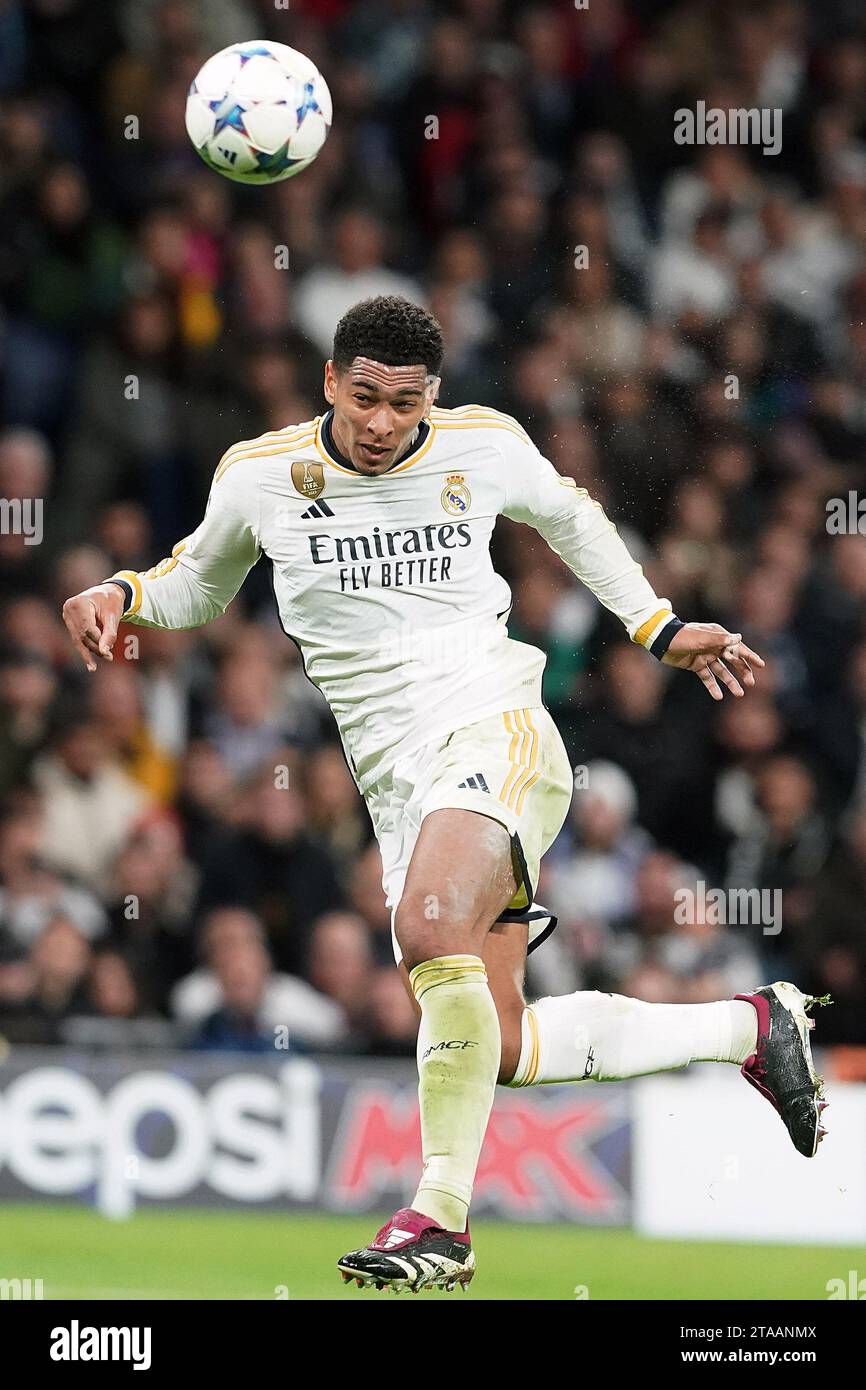 Madrid, Spain. 29th Nov, 2023. Real Madrid CF's Jude Bellingham during Champions League 2023/ ...