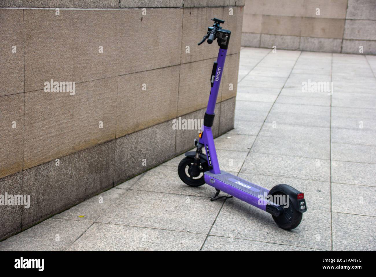 Purple e-scooter in Kuala Lumpur, Malaysia. Public transport Stock ...