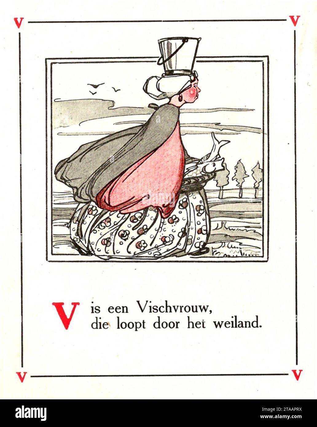 Vischvrouw uit A dat is Aafje (1918) van Bas van der Veer Stock Photo ...