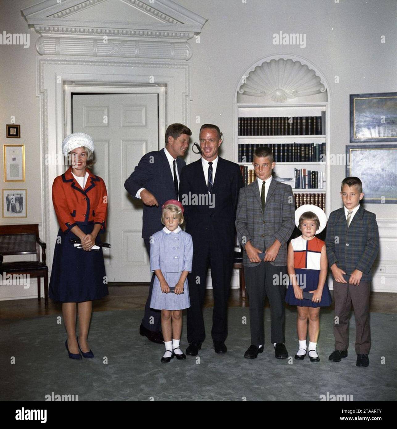 Visit of Scott Carpenter and his family to the White House Stock Photo ...