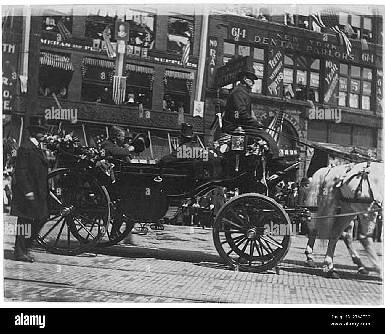 Visit to Seattle by Theodore Roosevelt shown seated in a carriage on ...