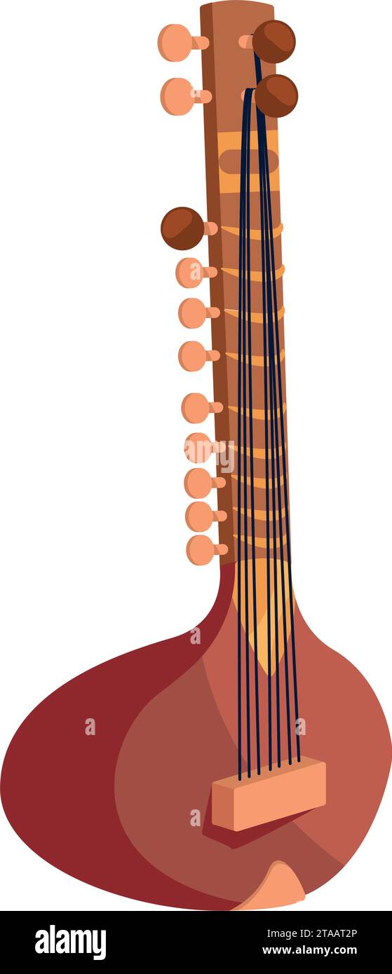 india sitar instrument Stock Vector Image & Art - Alamy