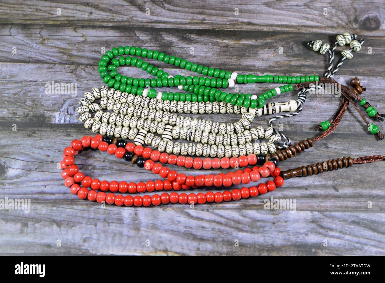 Islamic rosary with 99 rosary beads that Muslims use it to give praise ...