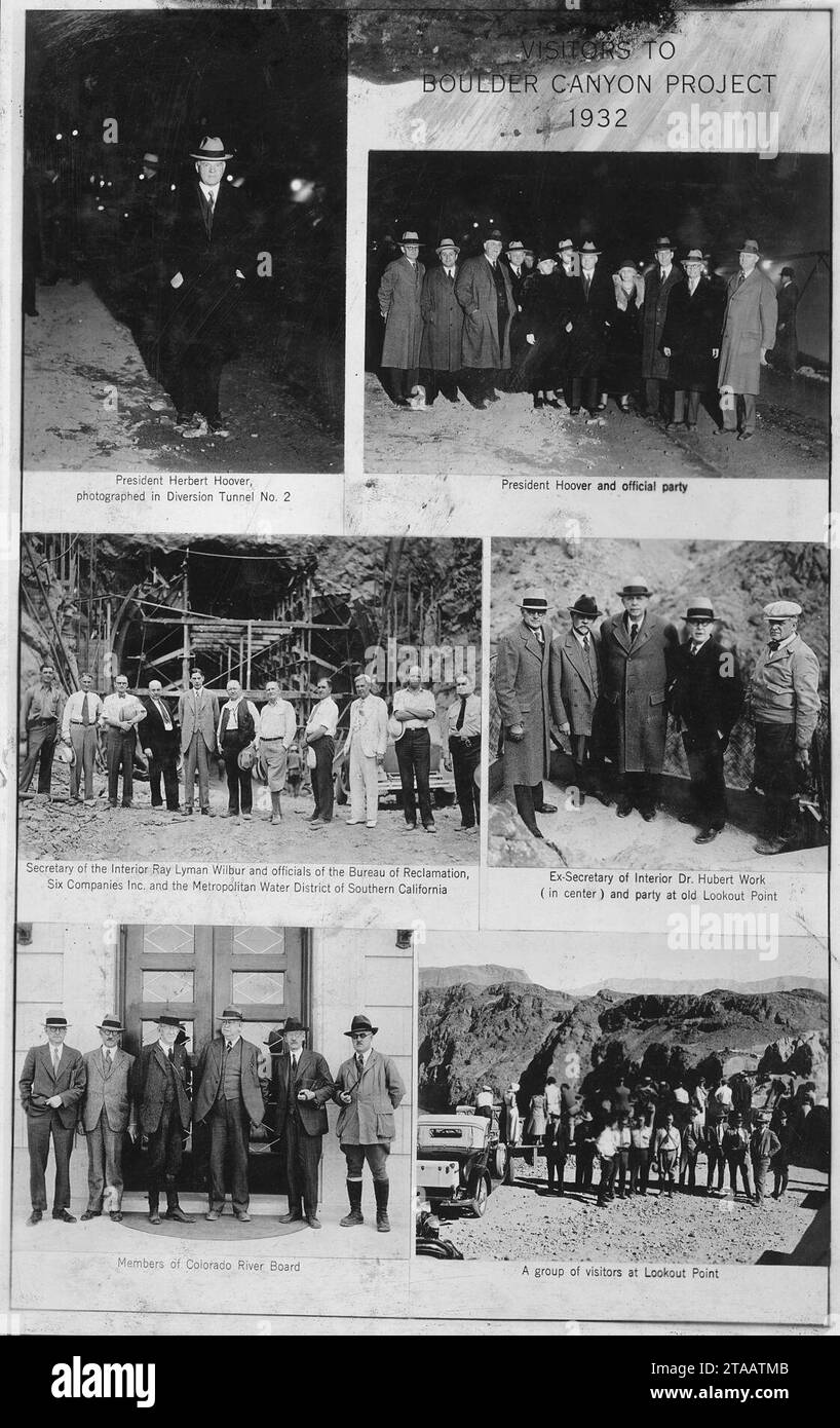 Visitors to Boulder Canyon Project 1932 Stock Photo - Alamy