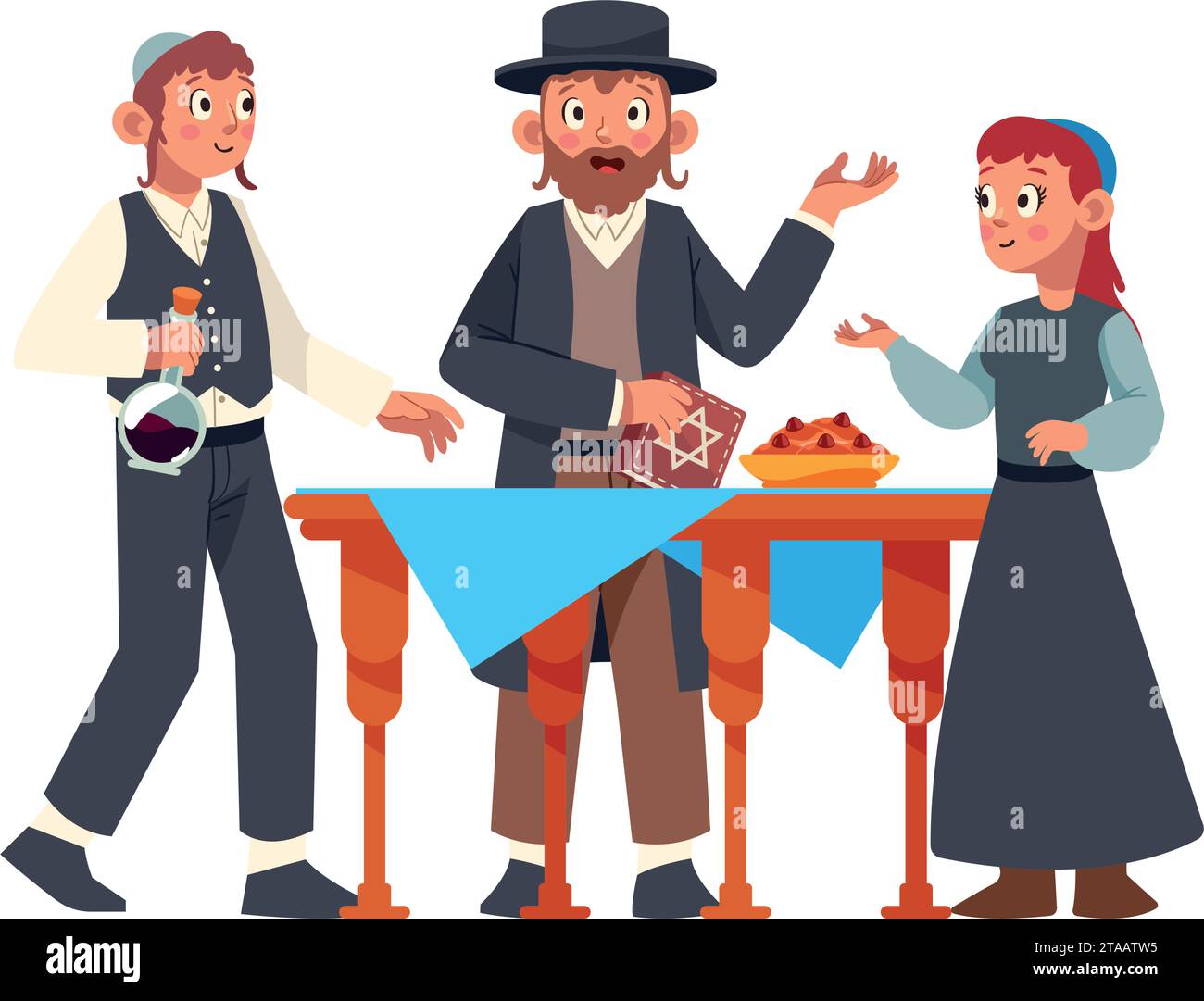 hanukkah family characters Stock Vector Image & Art - Alamy