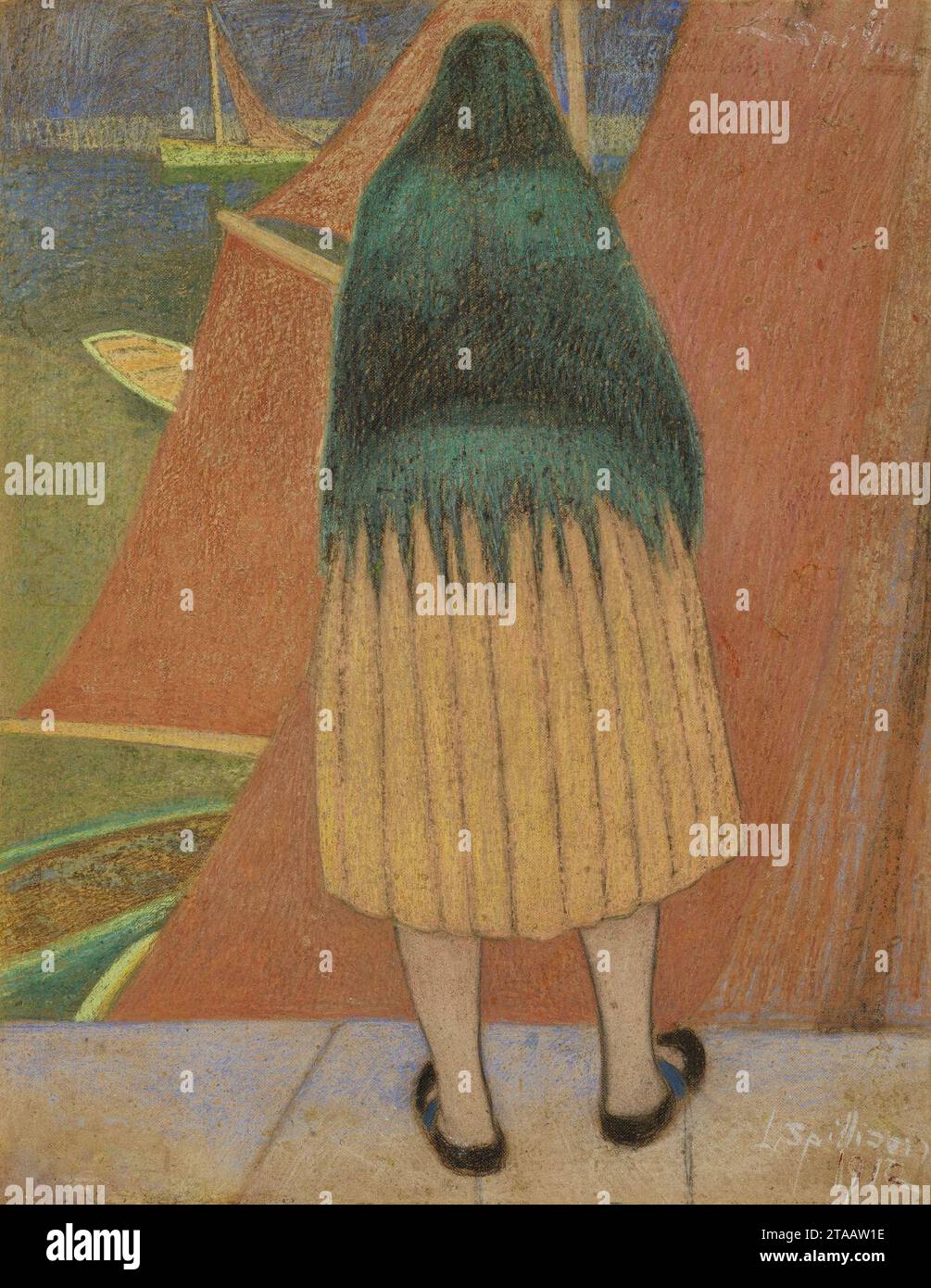 Vissersvrouw, Léon Spilliaert, Mu.ZEE Oostende, SM000008 Stock Photo ...