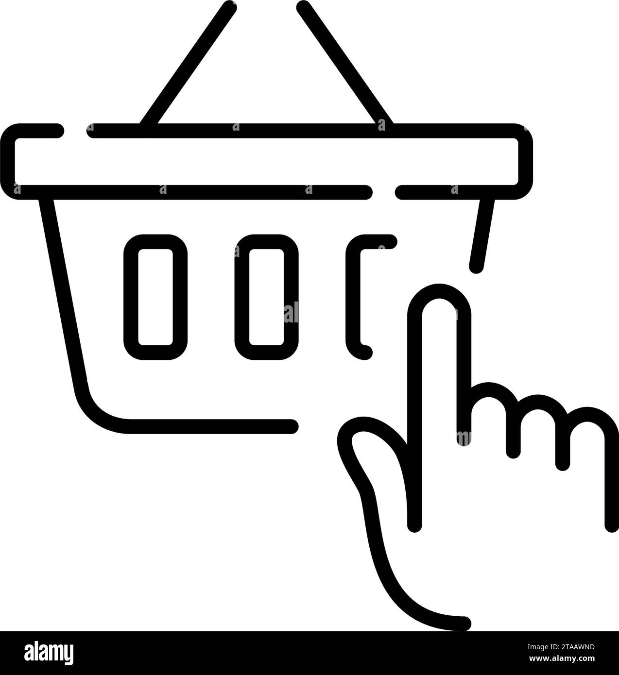 Finger search button on device Black and White Stock Photos & Images ...