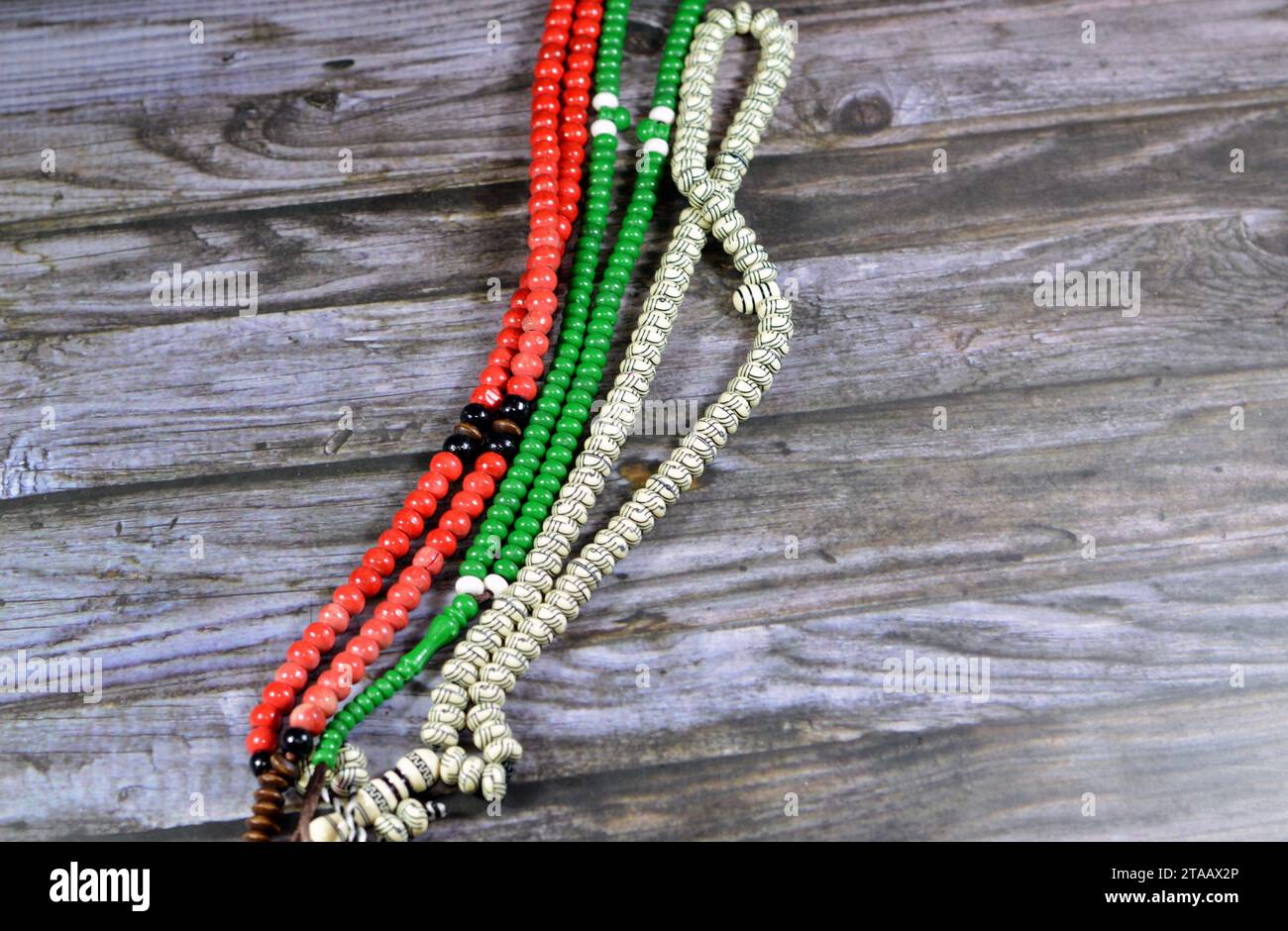 Islamic rosary with 99 rosary beads that Muslims use it to give praise ...