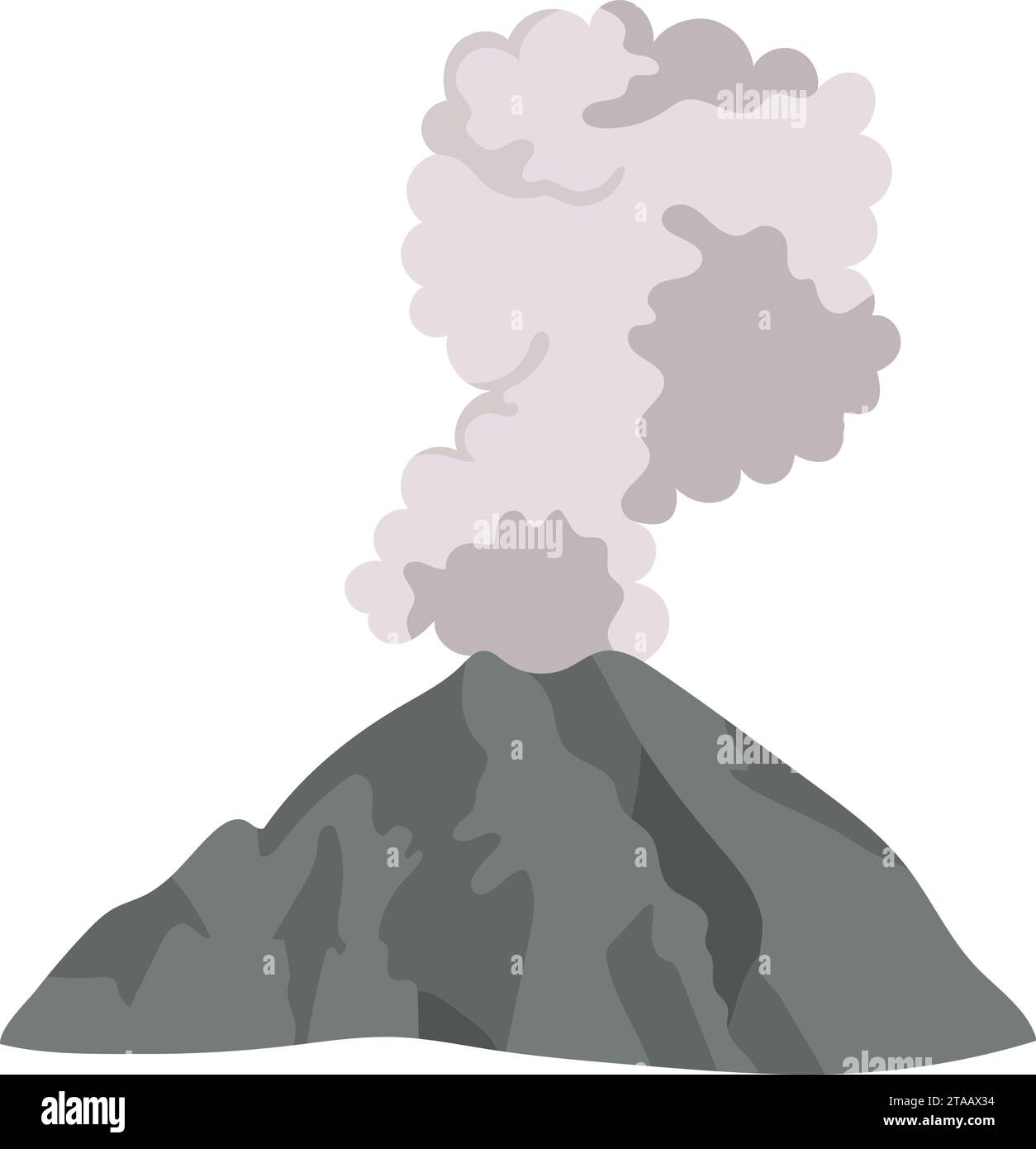 volcano illustration with smoke Stock Vector Image & Art - Alamy