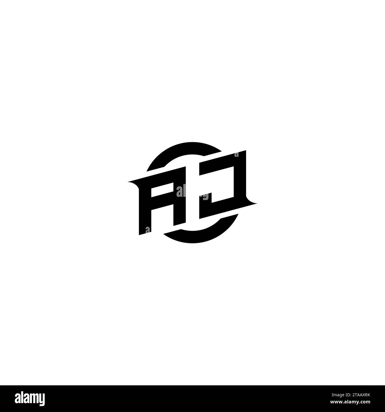 AJ initial game logo, banner design for your e-sports or streaming team ...