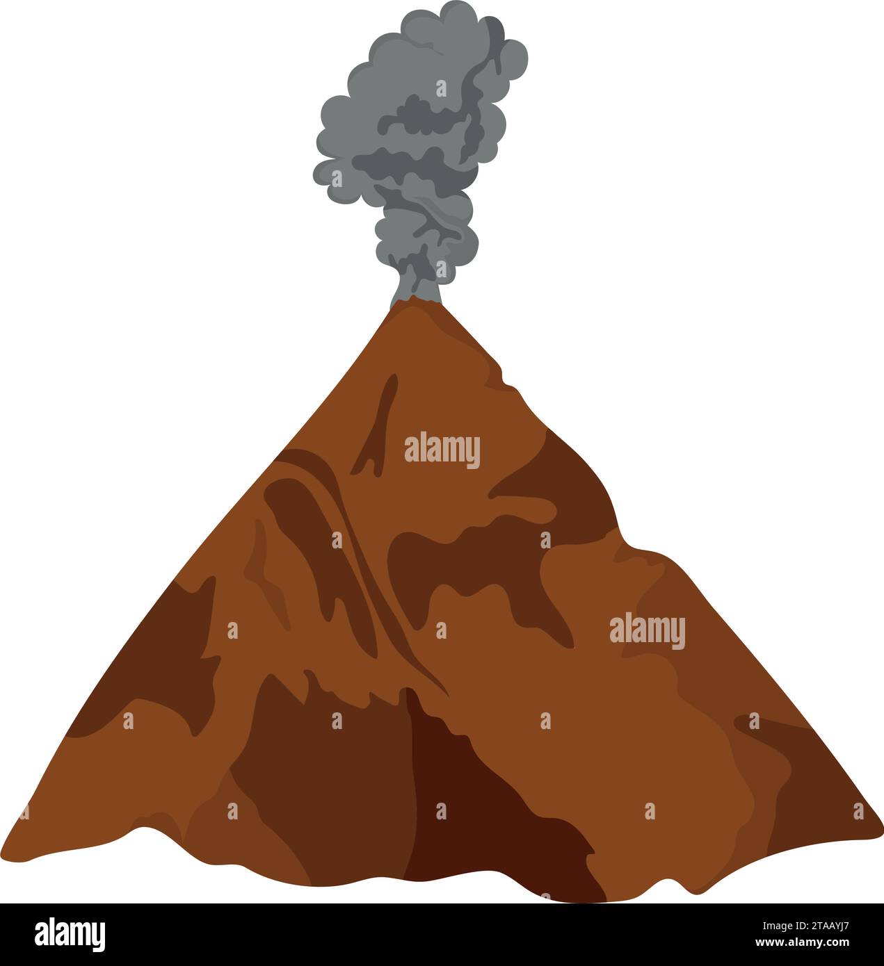 volcano with smoke Stock Vector Image & Art - Alamy