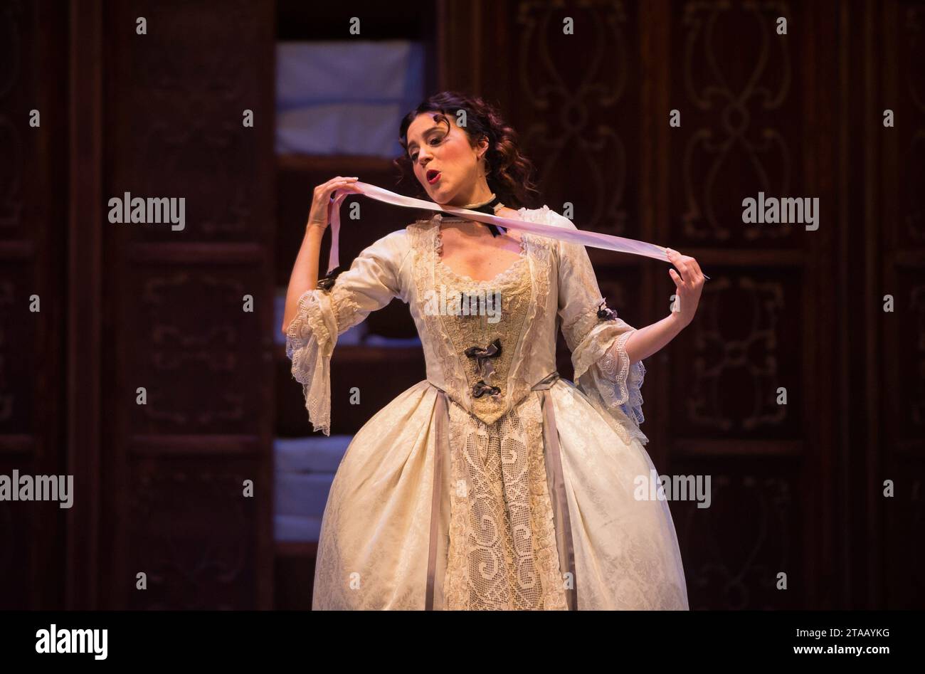 Malaga, Spain. 29th Nov, 2023. An actor performs on the stage as they ...