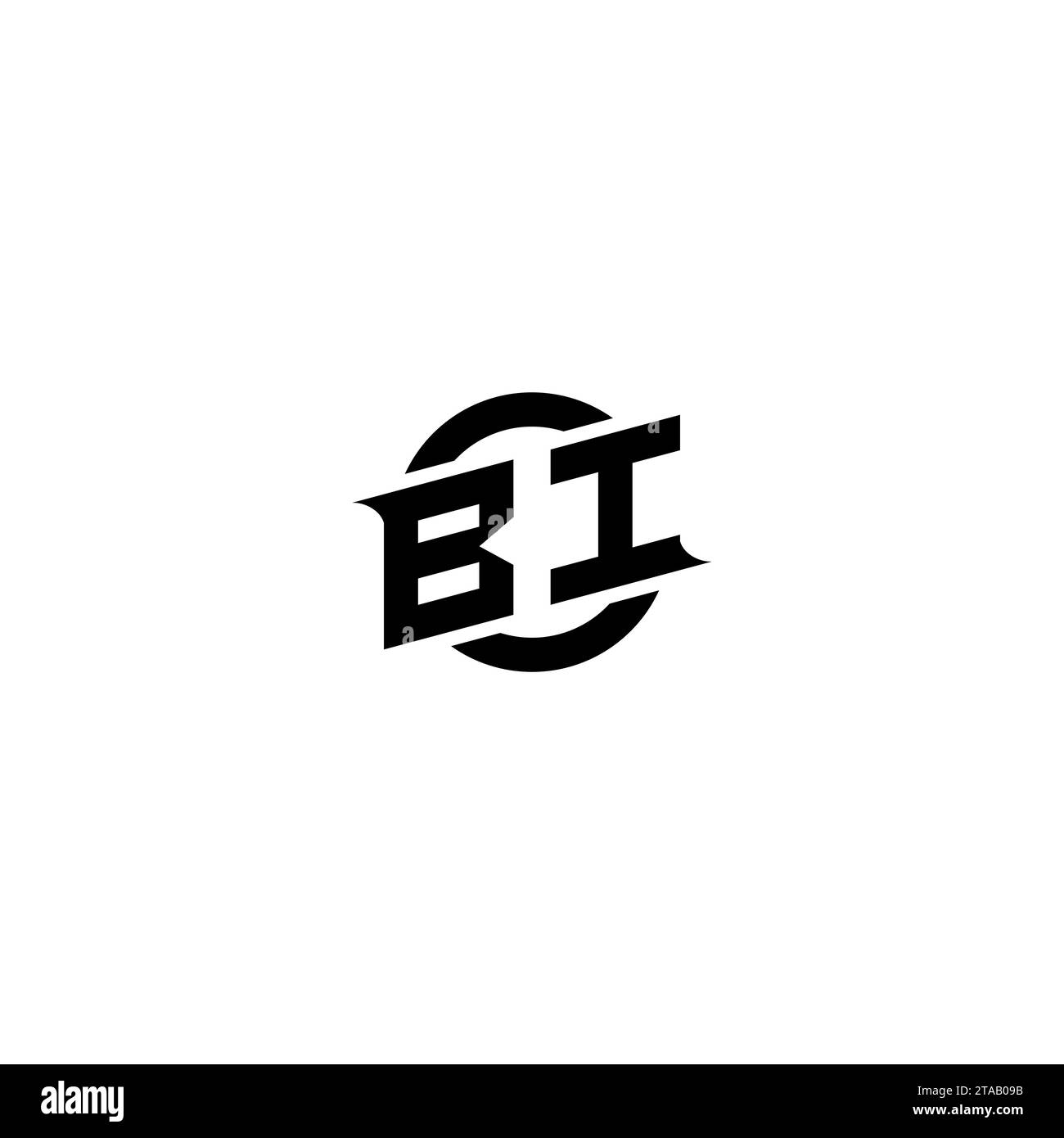 BI initial game logo, banner design for your e-sports or streaming team ...