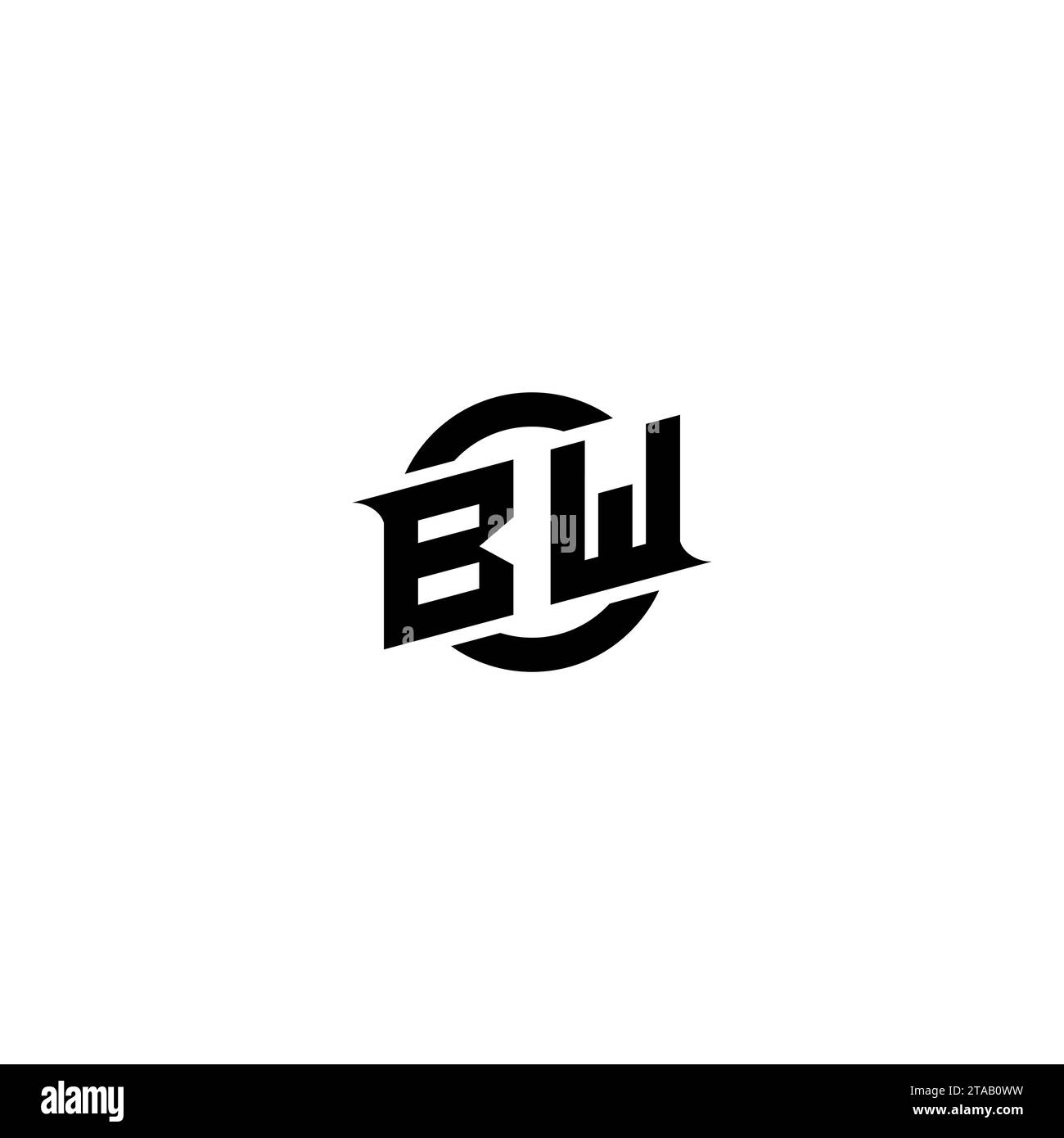BW initial game logo, banner design for your e-sports or streaming team ...