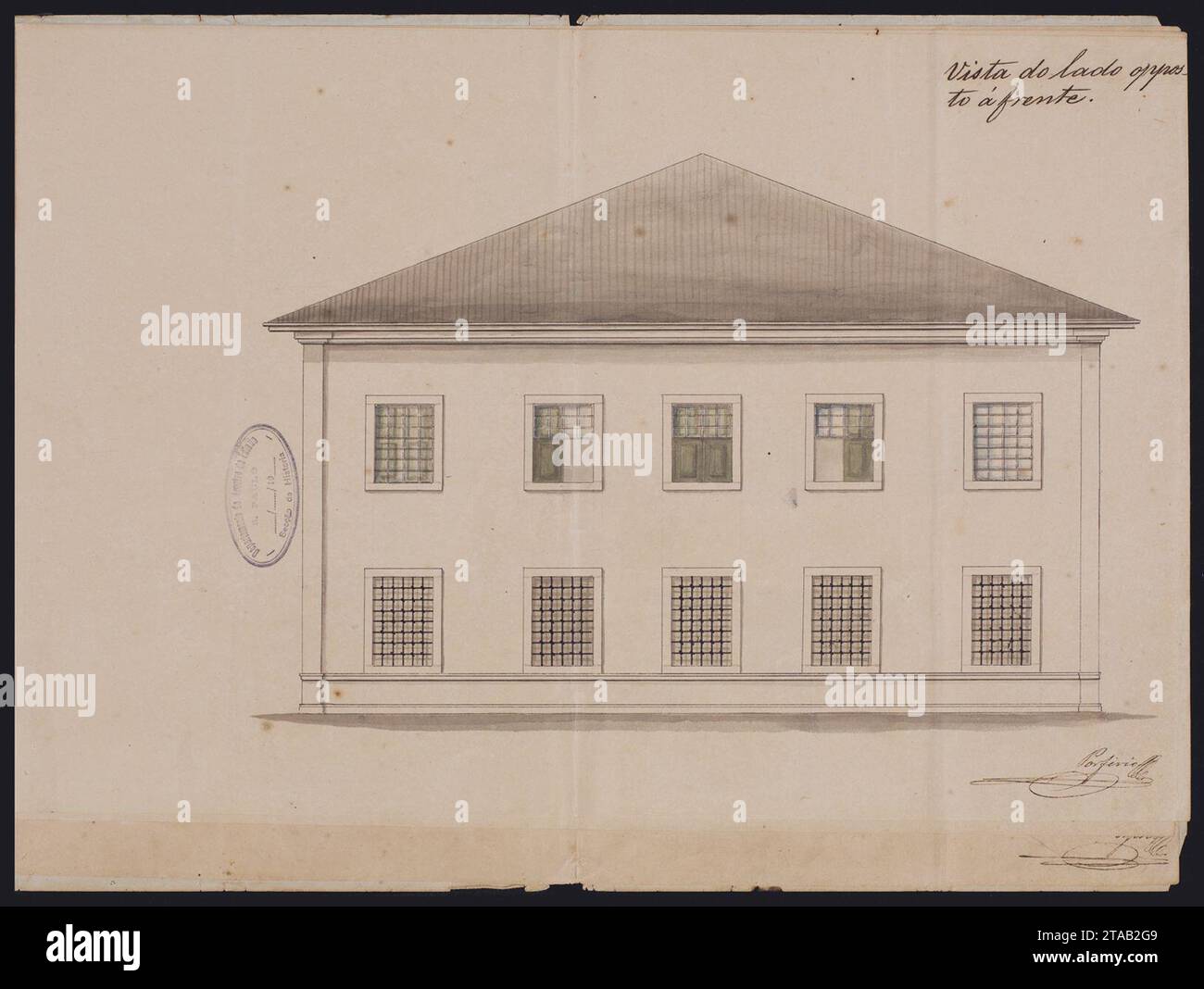 Vista do lado opposto à frente, Arquivo Público do Estado de São Paulo ...