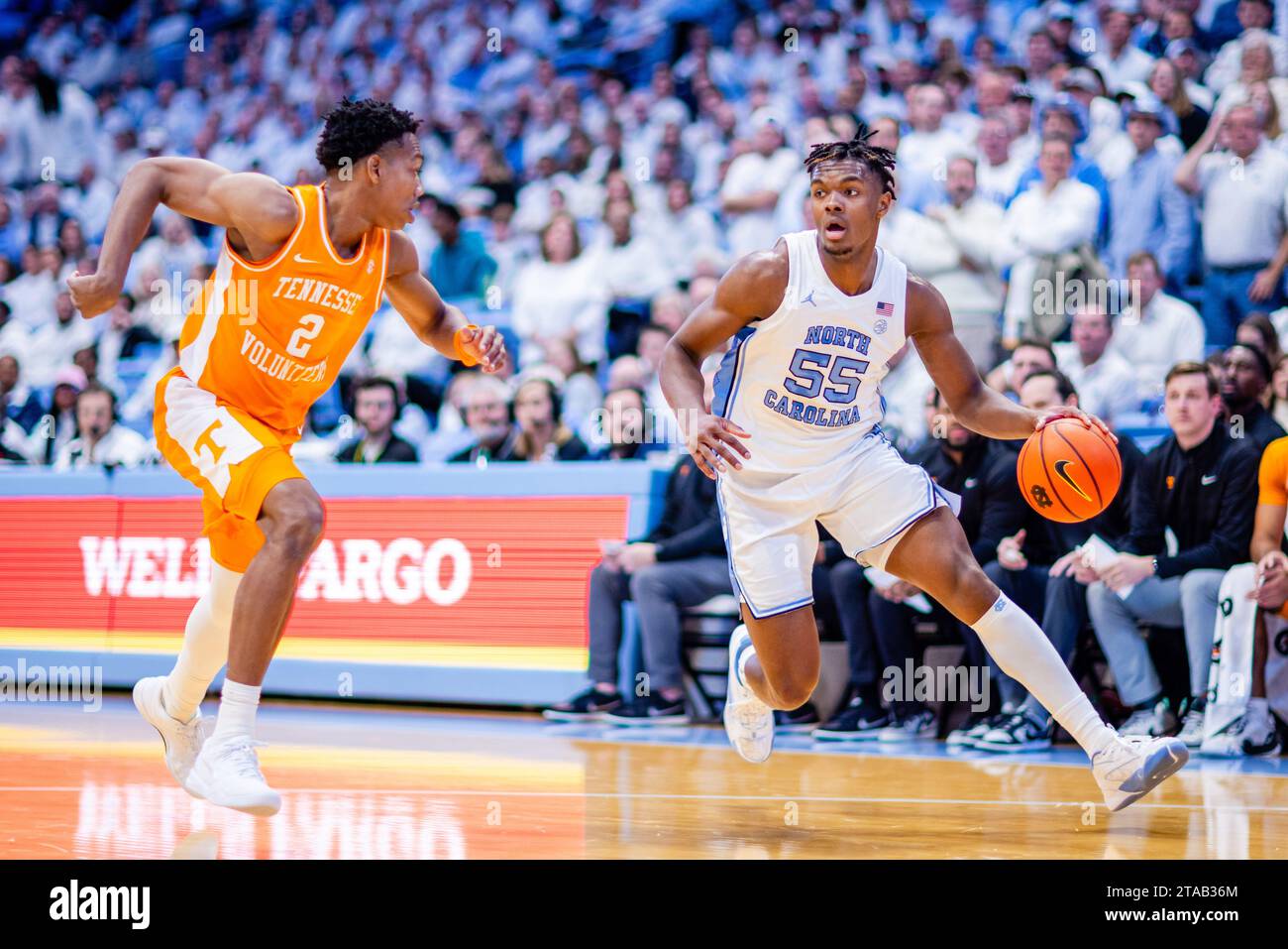 Chapel Hill, NC, USA. 29th Nov, 2023. North Carolina Tar Heels forward ...