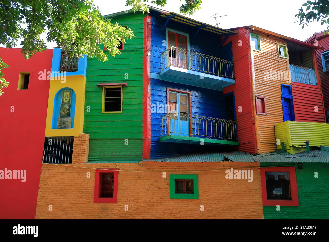 Colorful houses in La Boca neighborhood.Buenos Aires.Argentina Stock ...