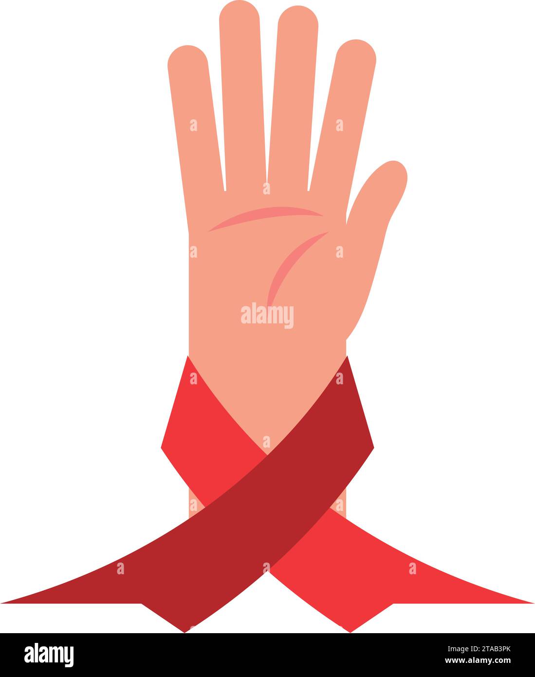 aids day hands with ribbon illustration Stock Vector Image & Art - Alamy