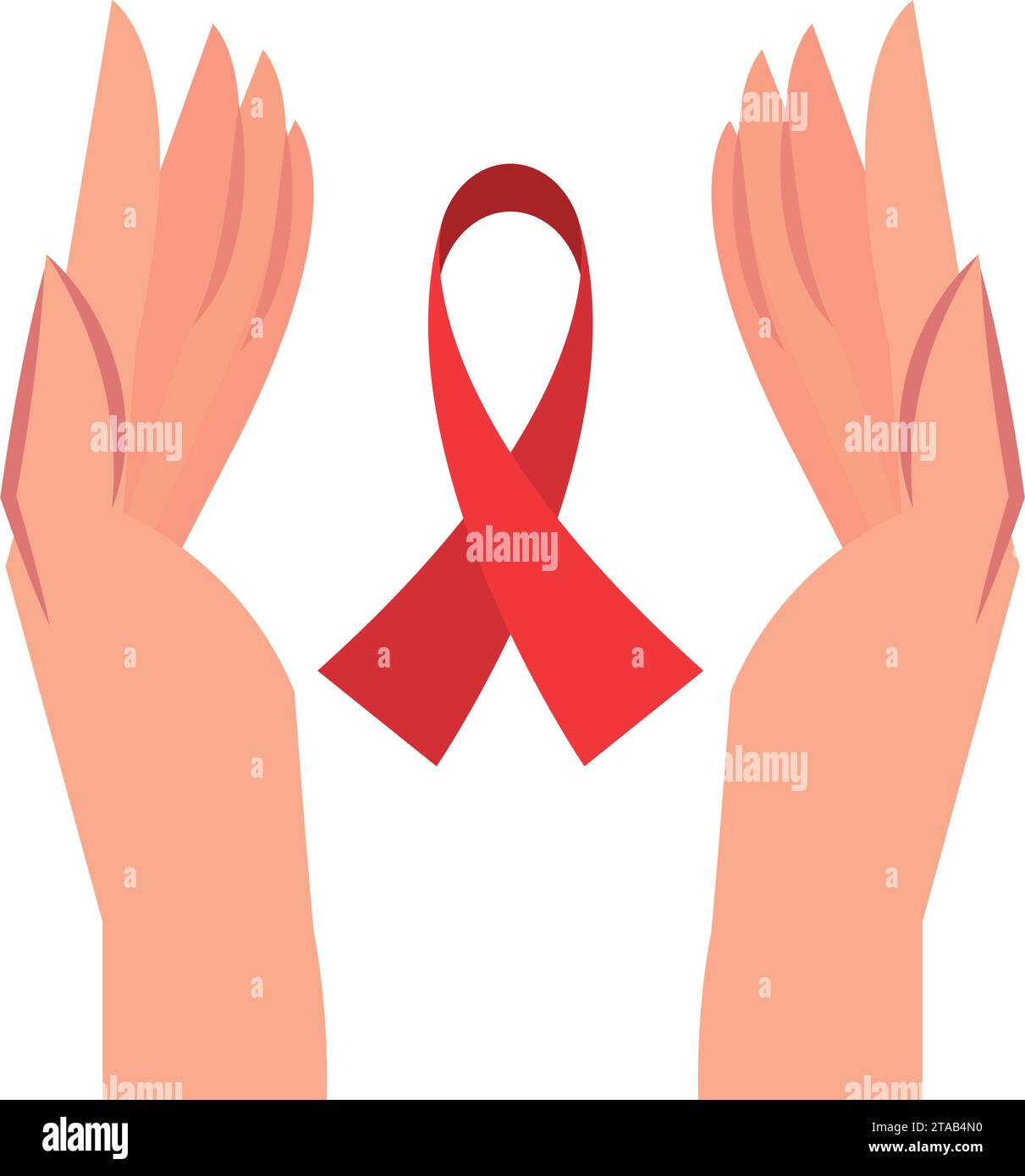aids day hands and ribbon Stock Vector Image & Art - Alamy