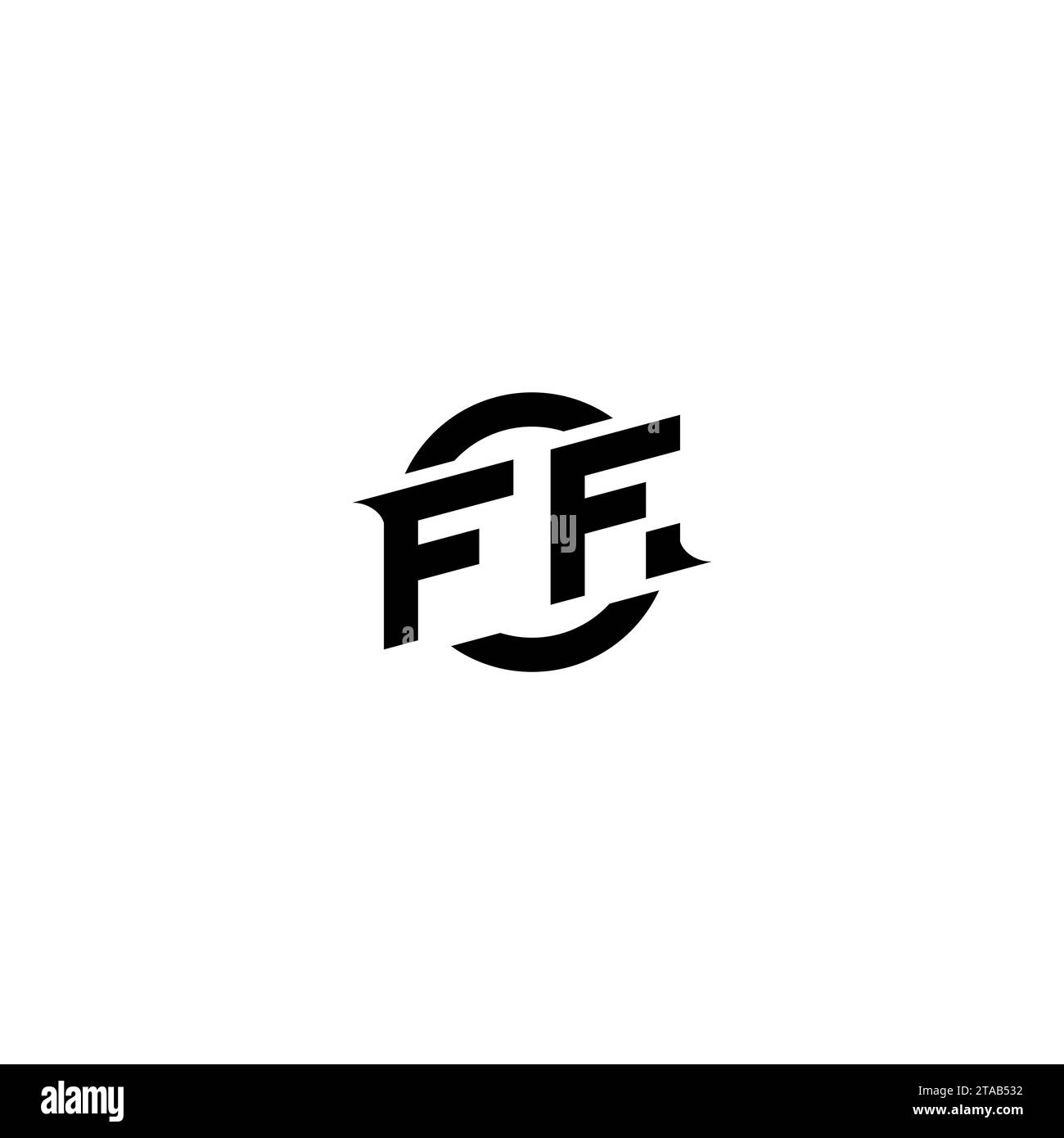 FF initial game logo, banner design for your e-sports or streaming team ...