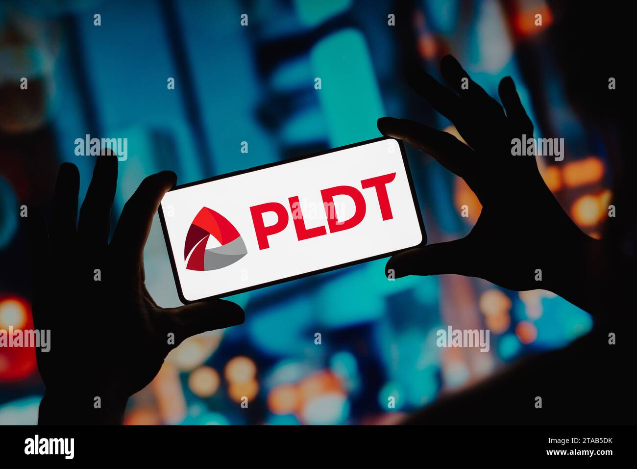 Brazil. 24th Nov, 2023. In this photo illustration, the PLDT logo is ...