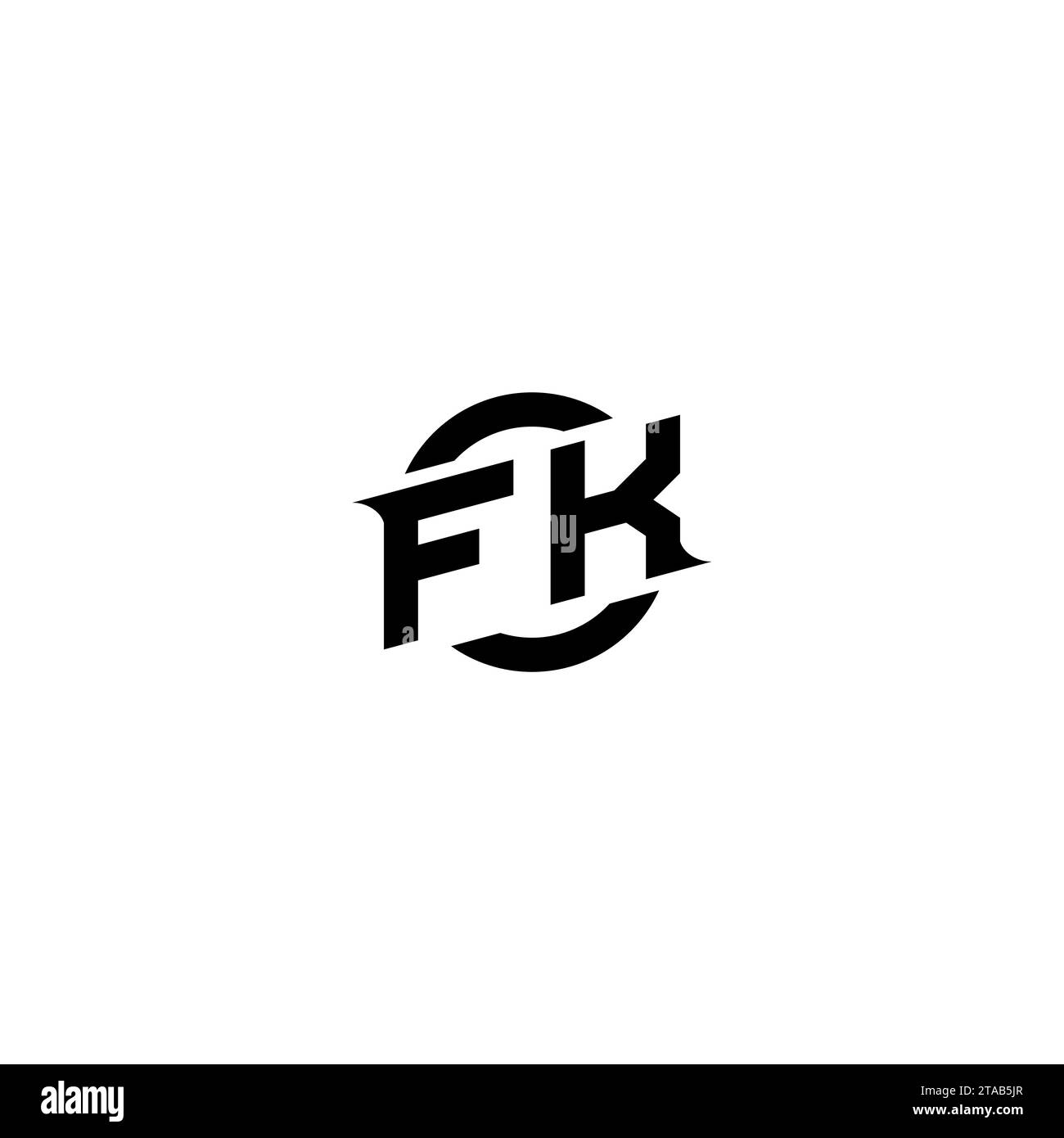 FK initial game logo, banner design for your e-sports or streaming team ...