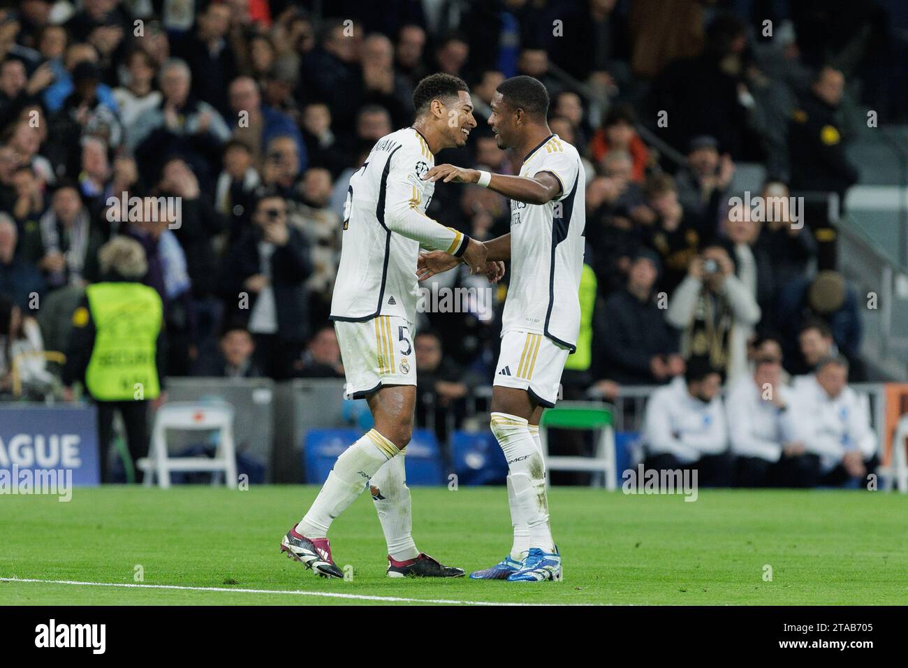 Madrid, Spain. 29th Nov, 2023. (L-R) Jude Bellingham and David Alaba of ...