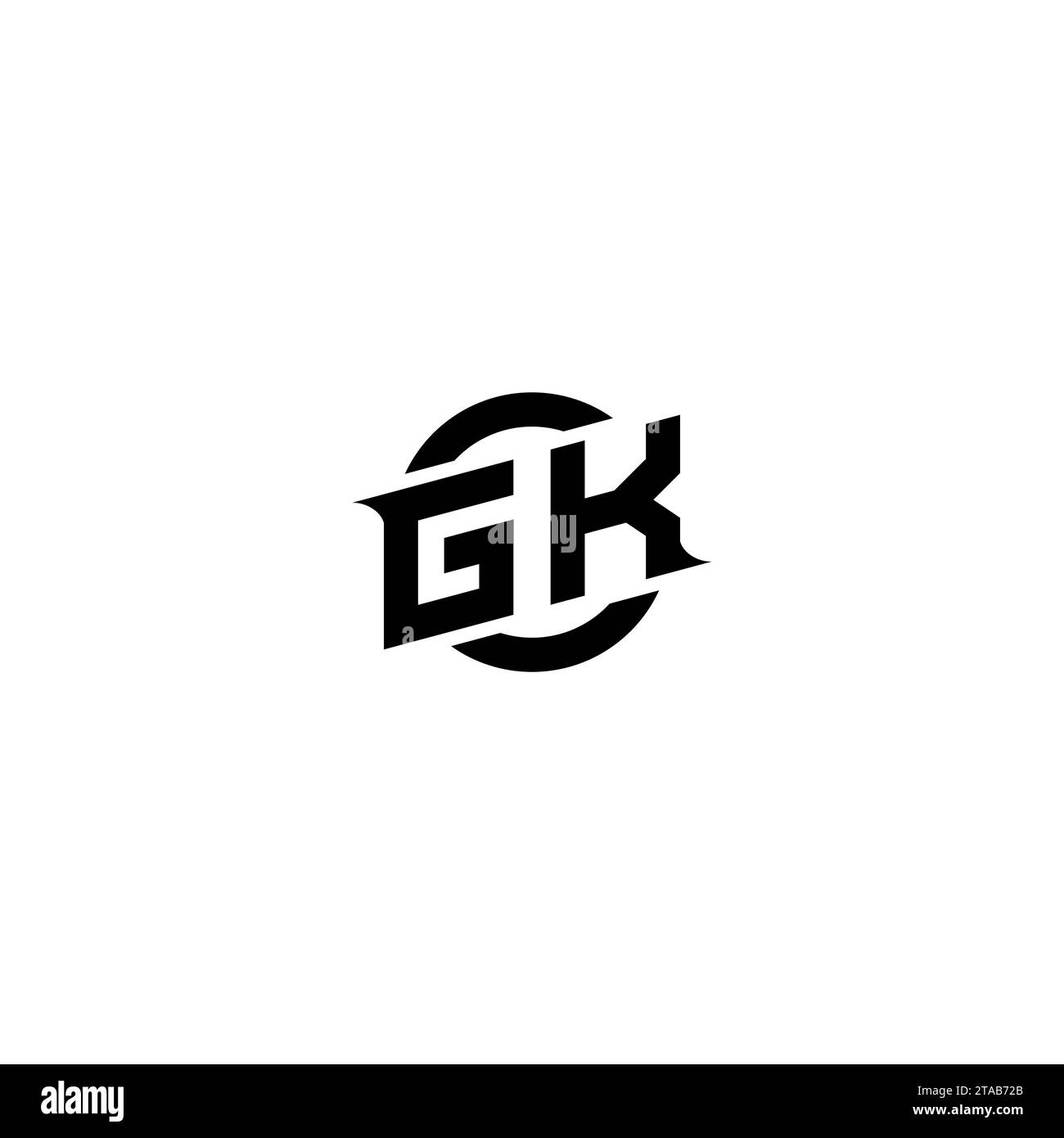 GK initial game logo, banner design for your e-sports or streaming team ...