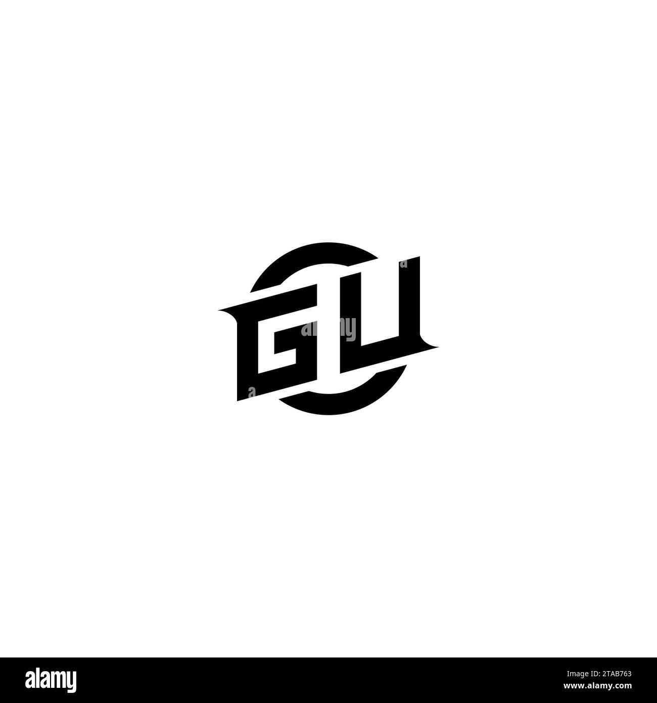 Gu minimal logo design Cut Out Stock Images & Pictures - Alamy
