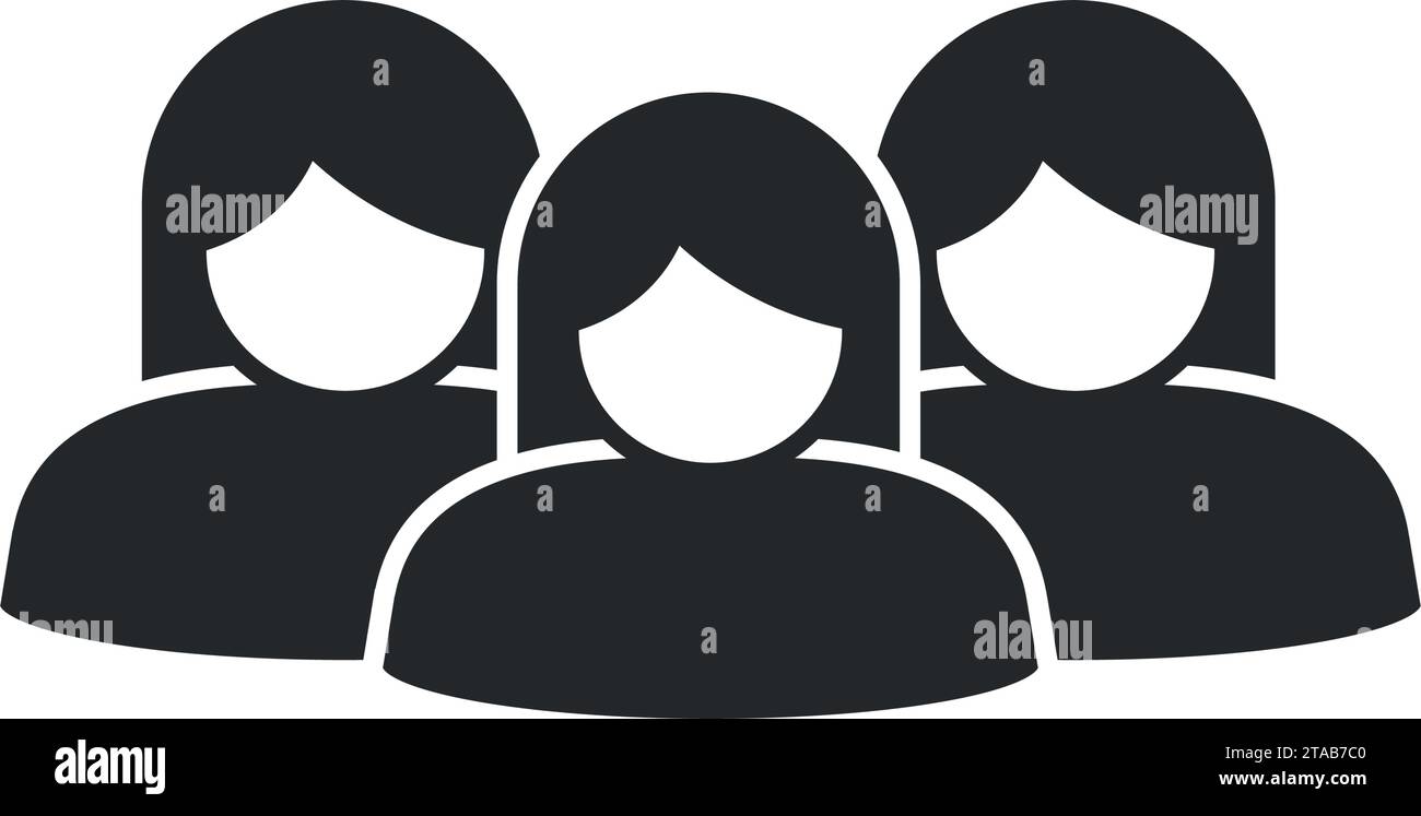 icon of women group Stock Vector Image & Art - Alamy