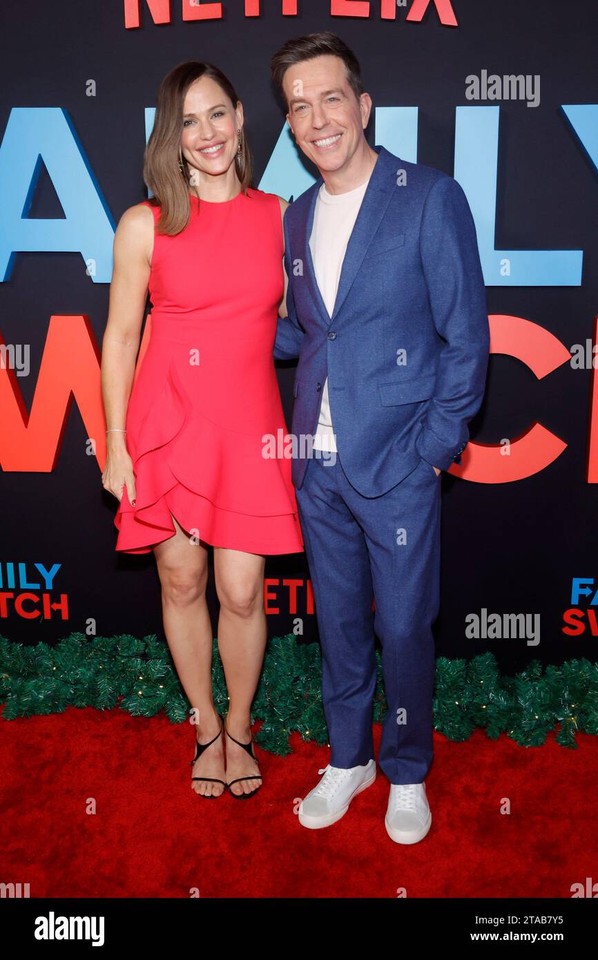 Los Angeles, Ca. 29th Nov, 2023. Jennifer Garner and Ed Helms at the Netflix LA premiere of ...