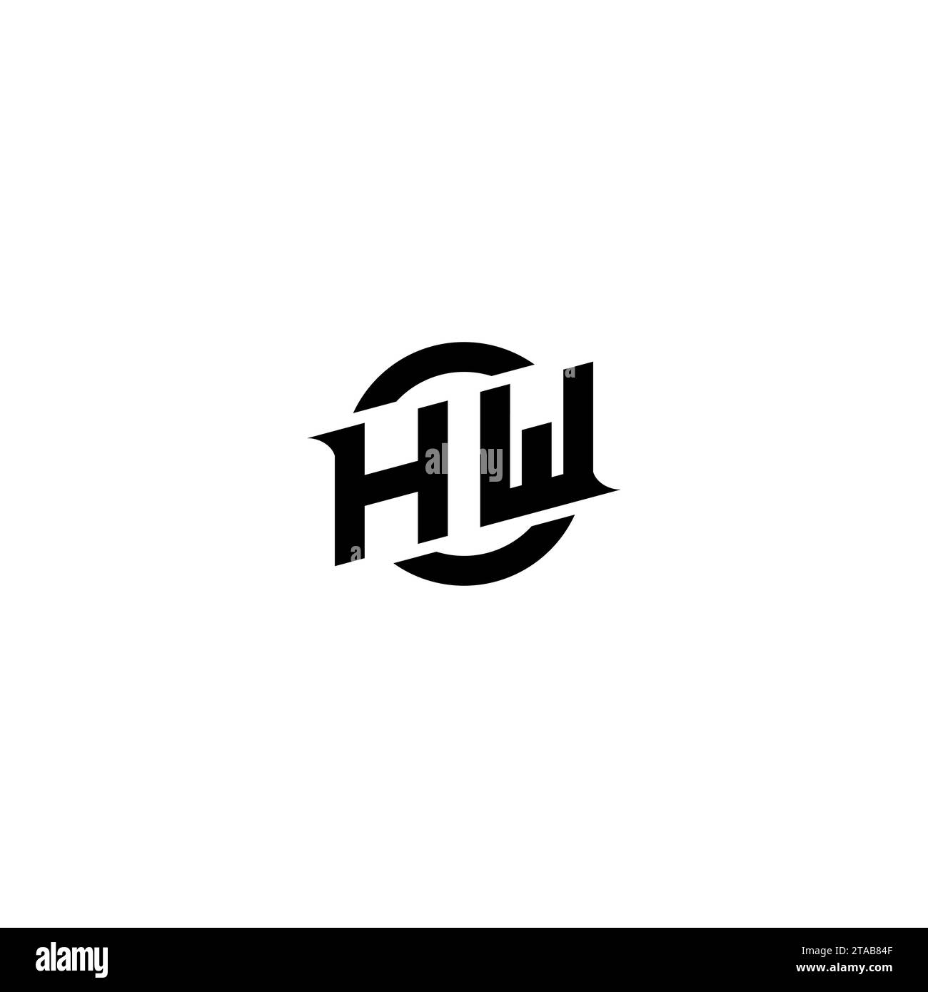 Hw letter logo design hi-res stock photography and images - Alamy