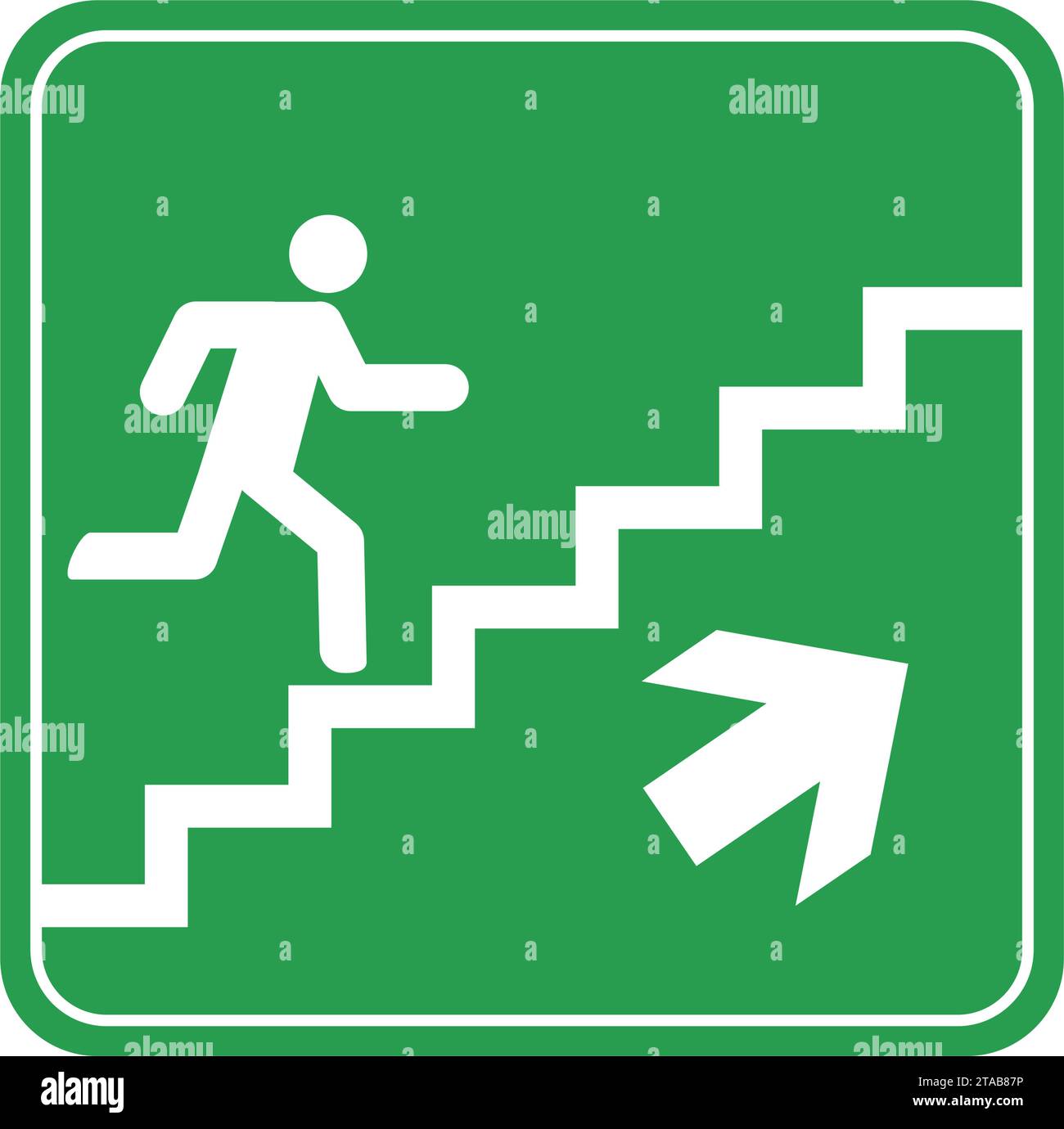 emergency signal of emergency exit for stairs Stock Vector Image & Art - Alamy