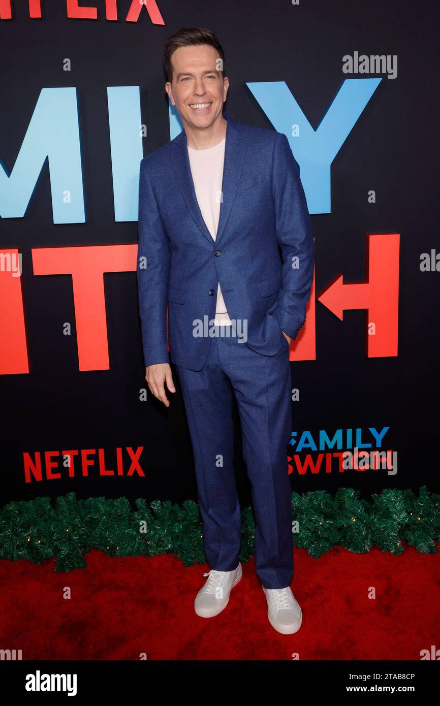 LOS ANGELES, CA - NOVEMBER 29: Ed Helms at the Netflix LA premiere of ...