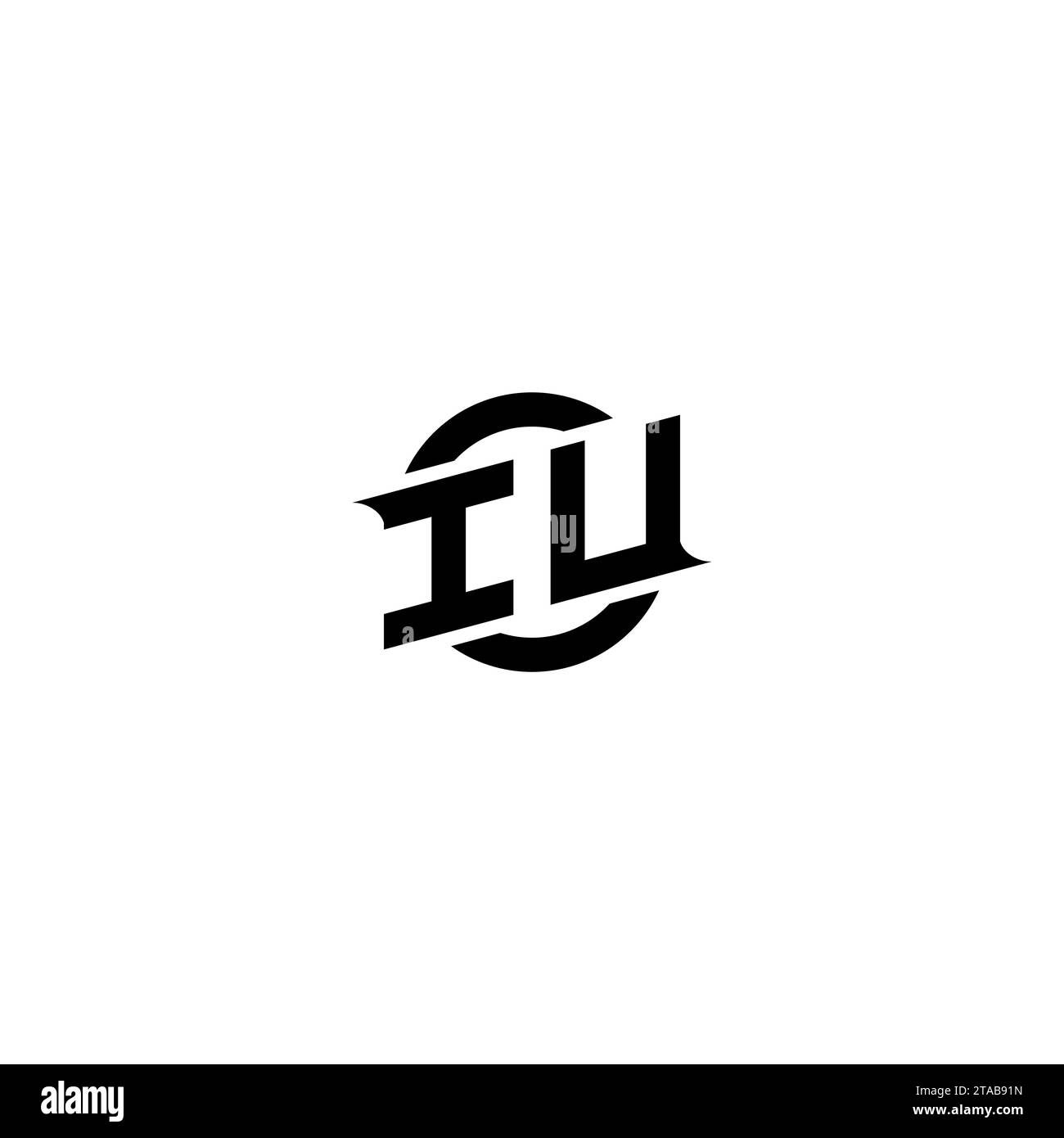 IU initial game logo, banner design for your e-sports or streaming team ...