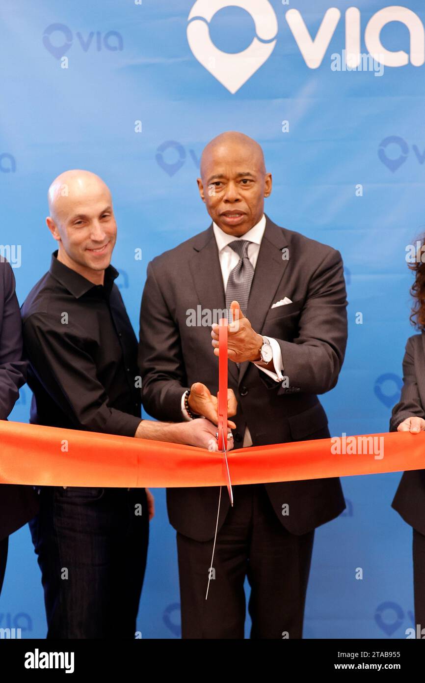 New York, USA, November 29, 2023 - New York City Mayor Eric Adams along with CEO Daniel Ramot ...