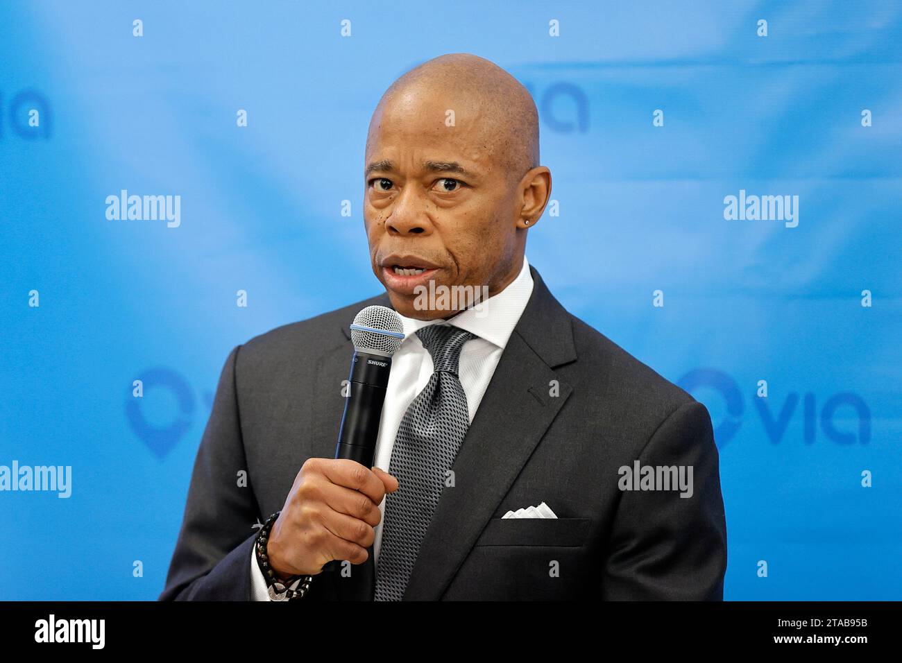 New York, USA, November 29, 2023 - New York City Mayor Eric Adams along ...