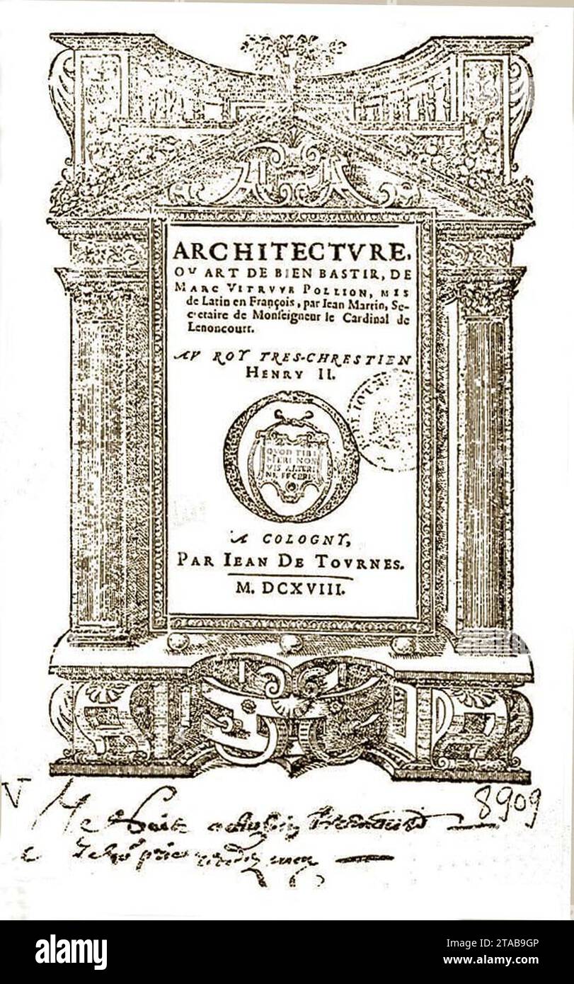 Vitruve ''Architecture ou l'Art de Bâtir'' Stock Photo - Alamy