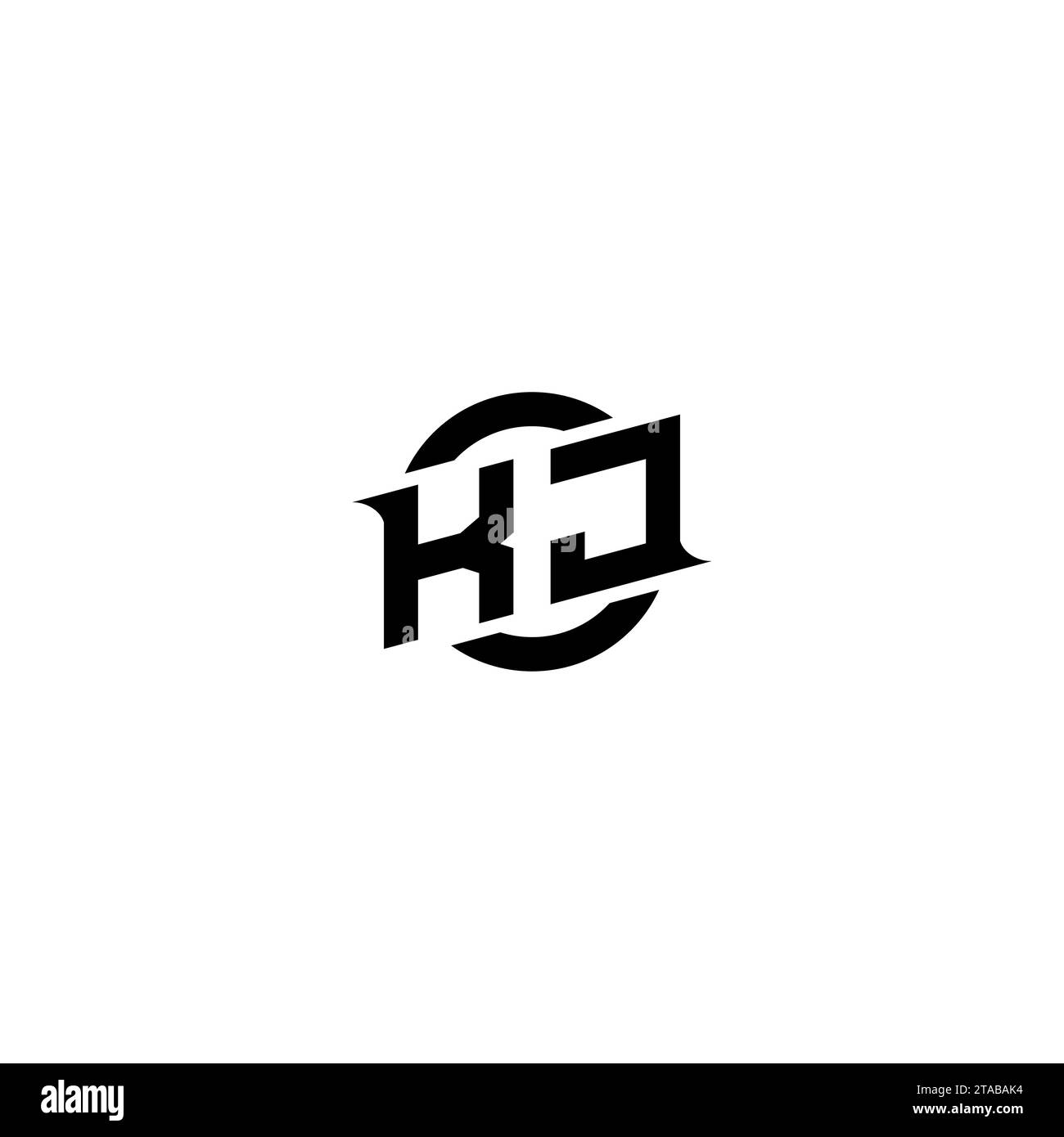 KJ initial game logo, banner design for your e-sports or streaming team ...