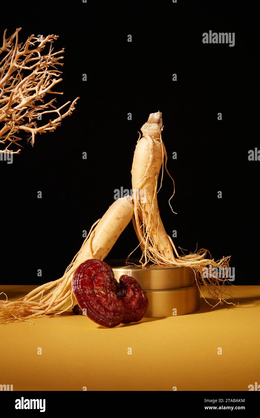 Advertisement scenes for traditional Chinese medicine, rare herb ...