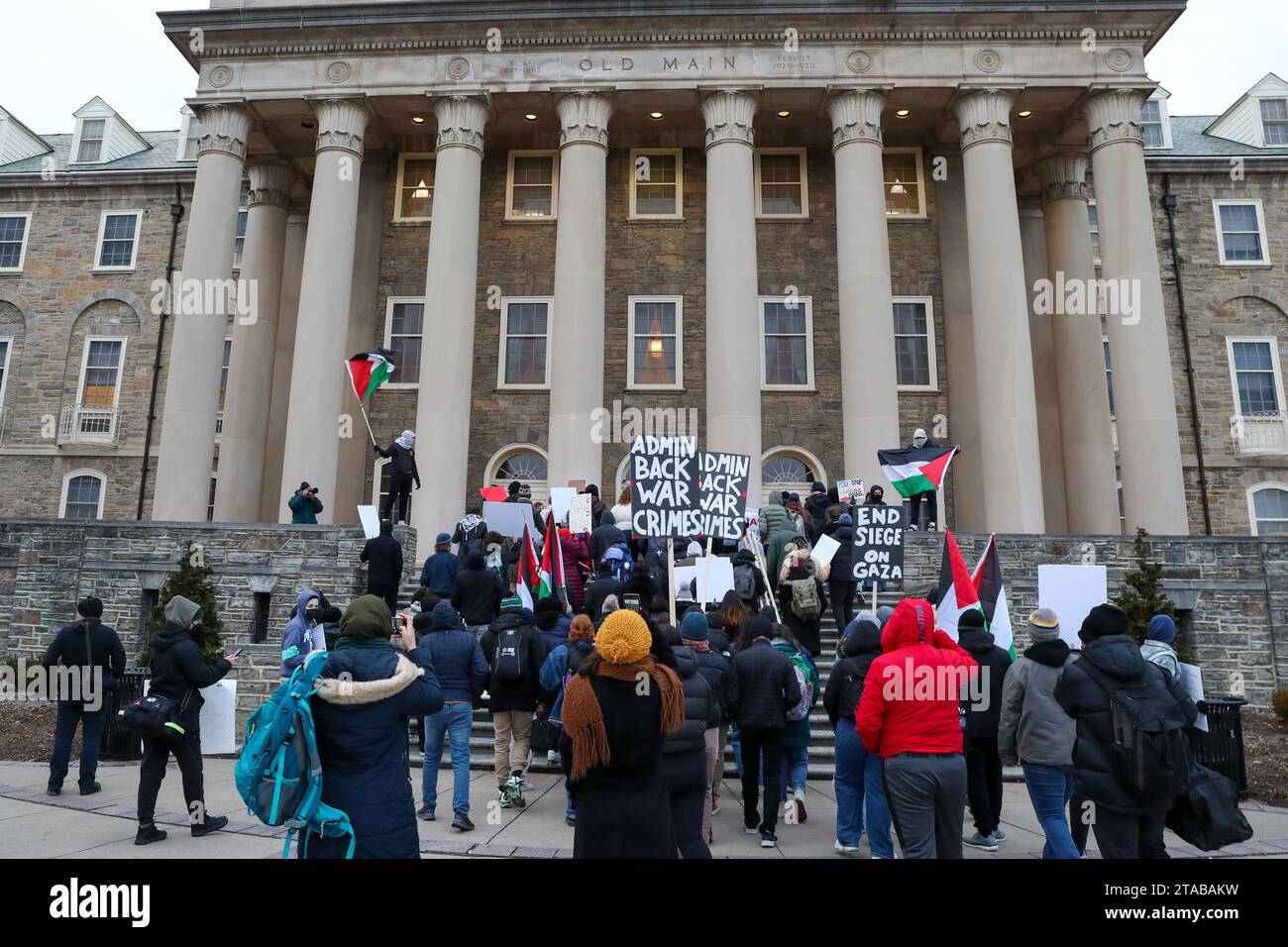 State College, United States. 29th Nov, 2023. Pro-Palestine ...