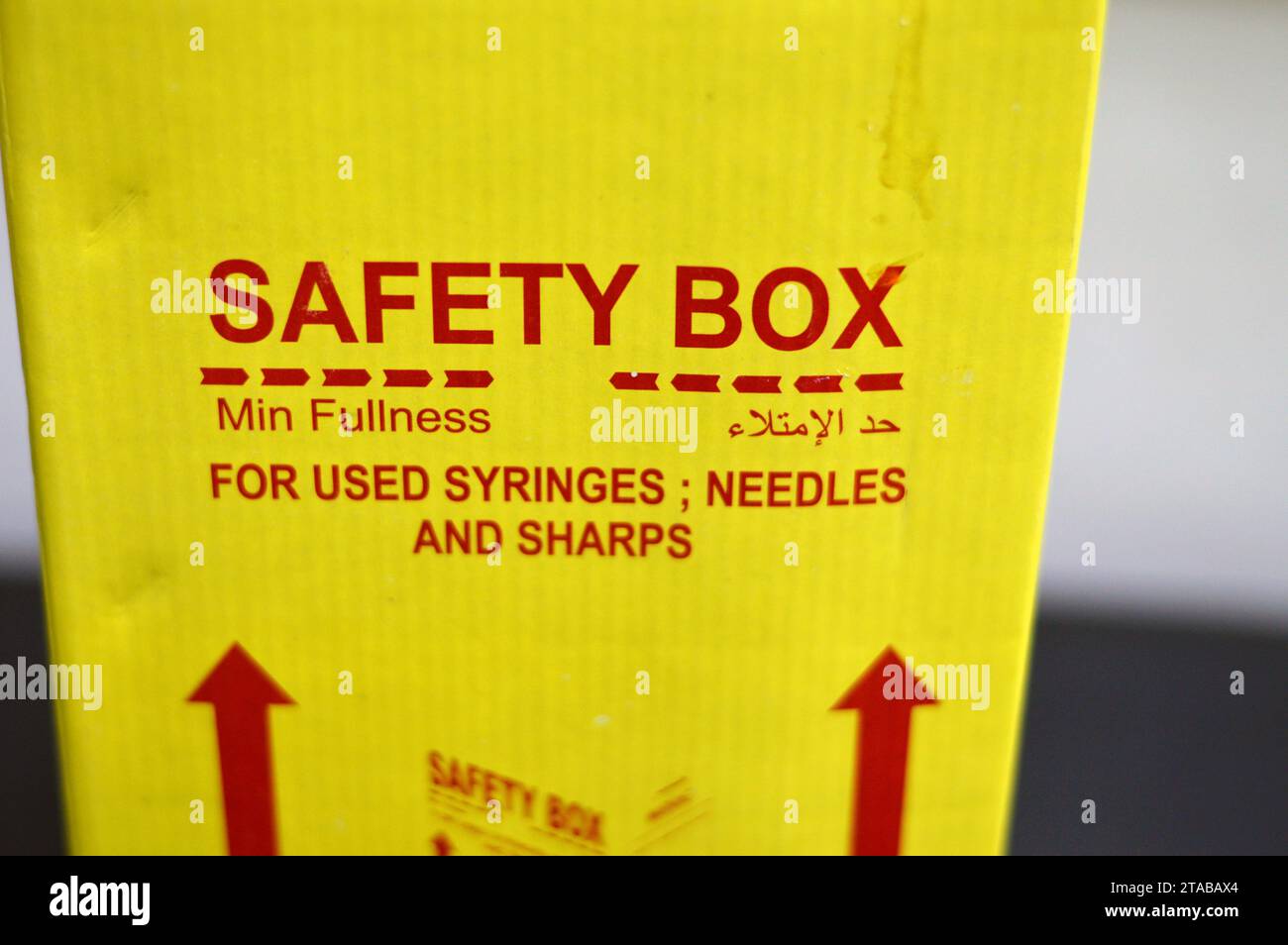 Translation of Arabic text (Fullness level), a safety box contains ...