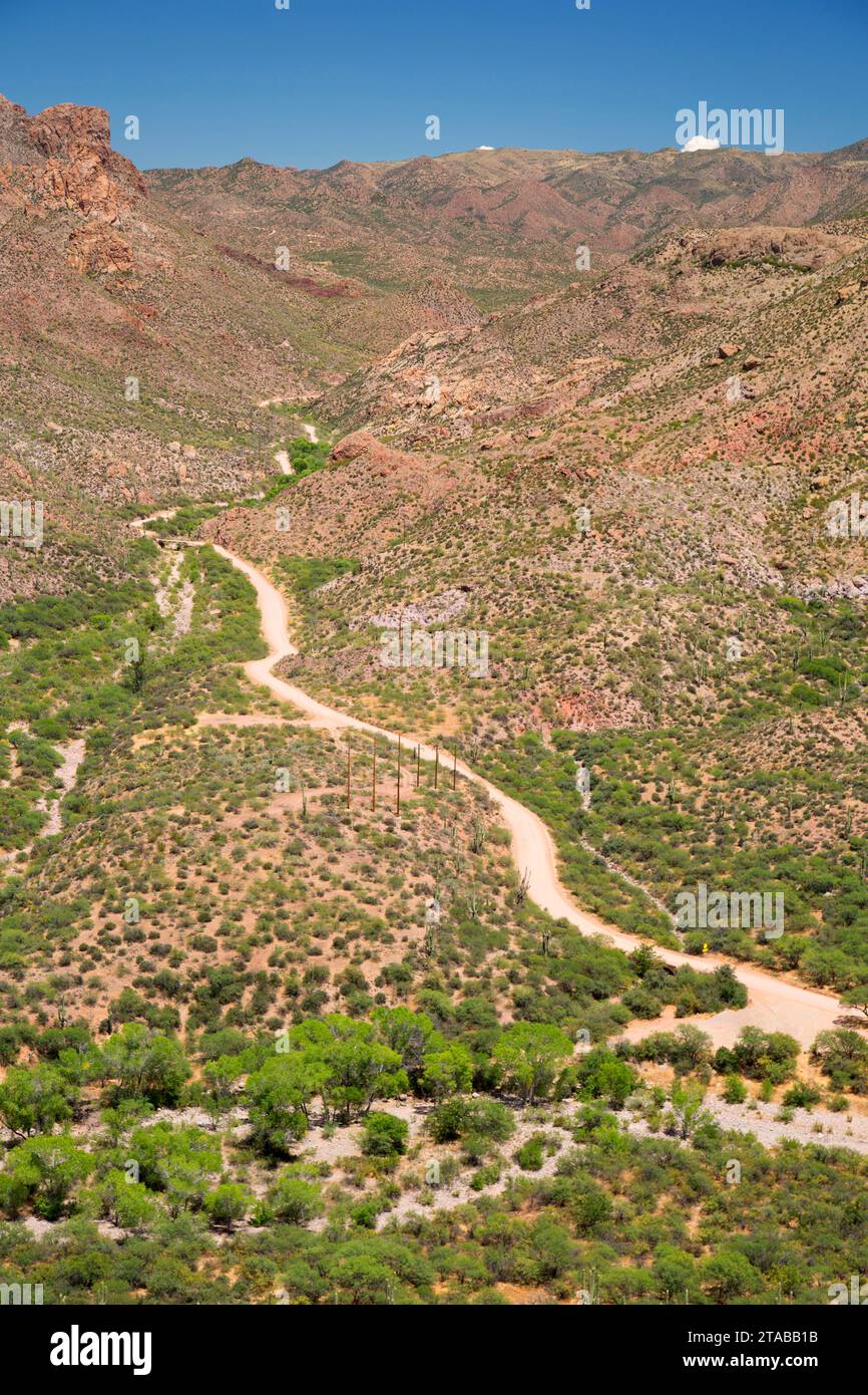Desert byway, Apache Trail Scenic Byway, Tonto National Forest, Arizona ...