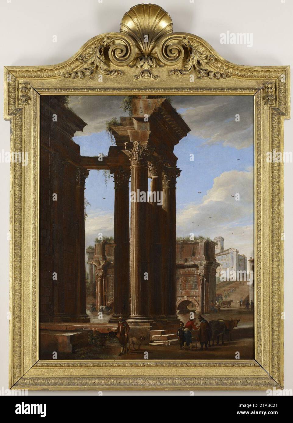 Viviano Codazzi; Michelangelo Cerquozzi - View in the Roman Forum Stock ...