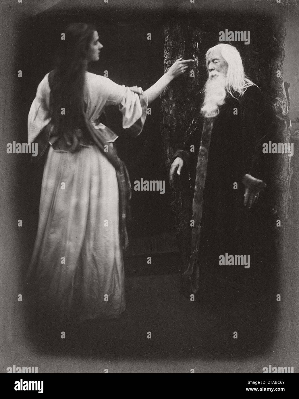 Vivien and Merlin by Julia Margaret Cameron Stock Photo - Alamy
