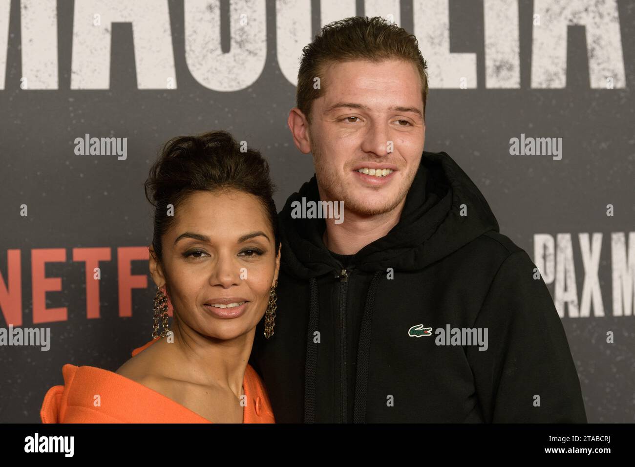 Marseille, France. 29th Nov, 2023. Lani Sogoyou and Idir Azougli are seen at the premiere of the ...